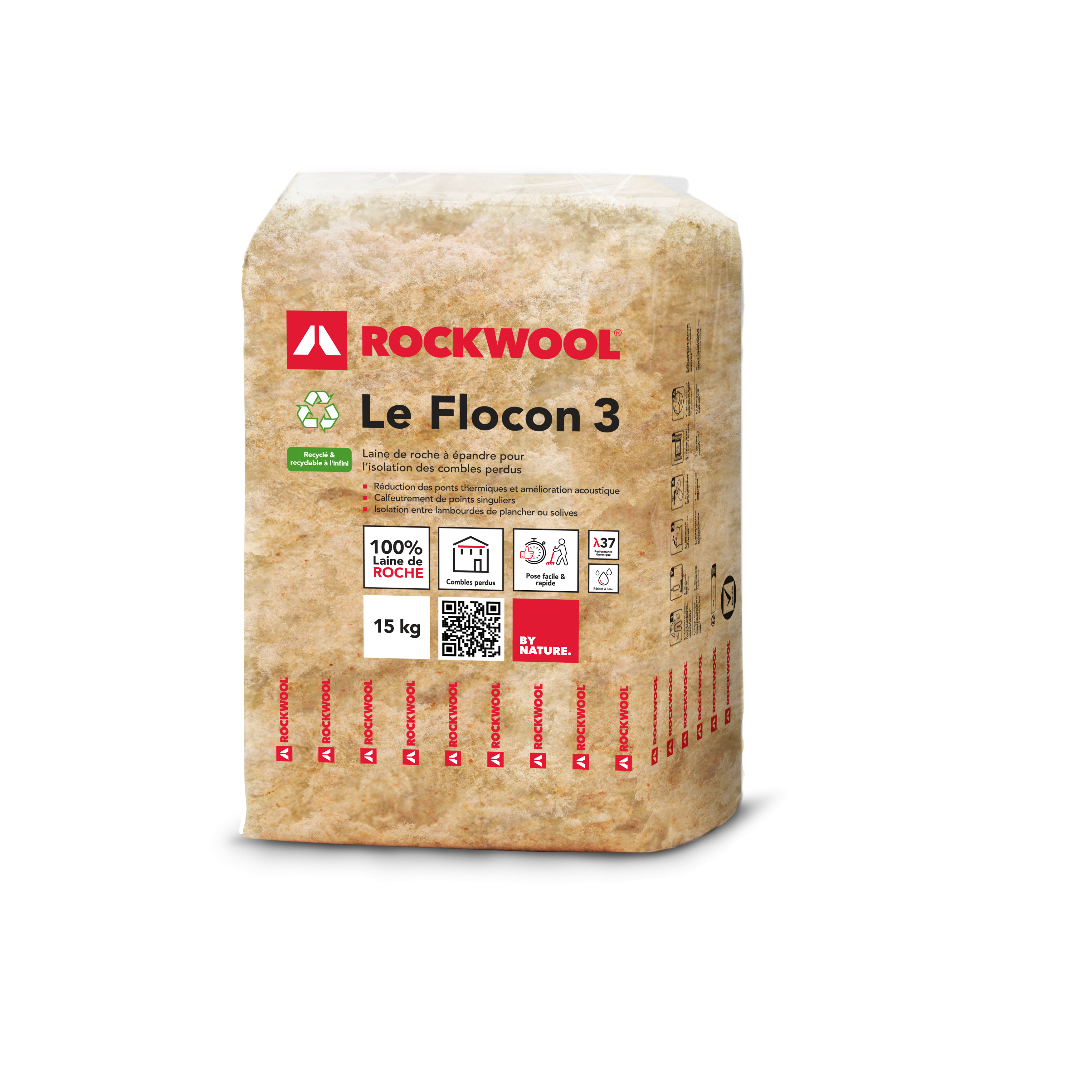 Laine de roche à épandre flocon 3, 15kg | Leroy Merlin