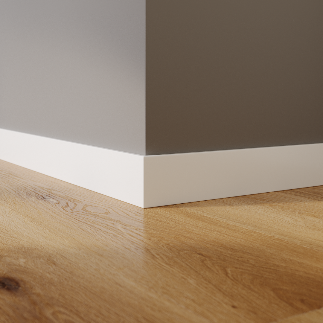 Plinthe polystyrène blanc résistant à l'eau, H. 8 x L. 2.4 m, Ep.15 mm ...