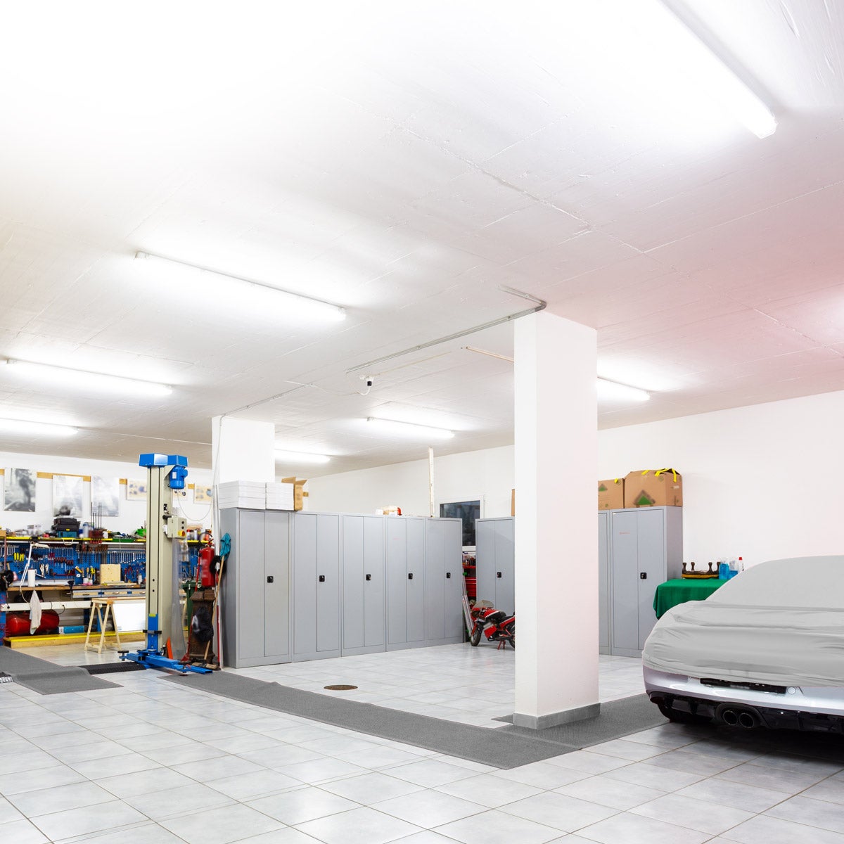 Plafoniera LED garage da esterno Plafoniera stagna 120x6.6 cm, luce ...