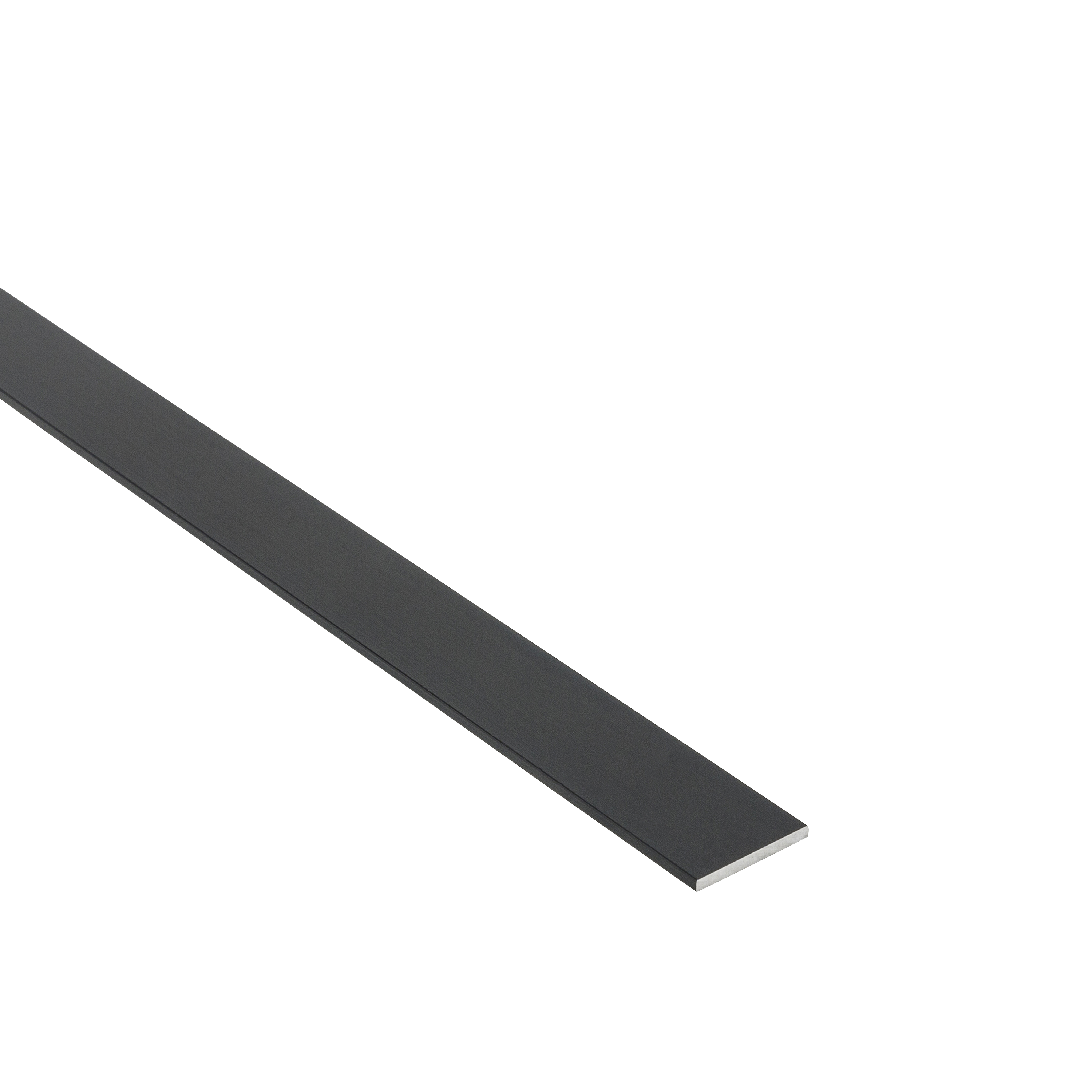 Profilé plat aluminium anodisé noir mat STANDERS, l.20 x Ep.2 mm, L.1 m ...