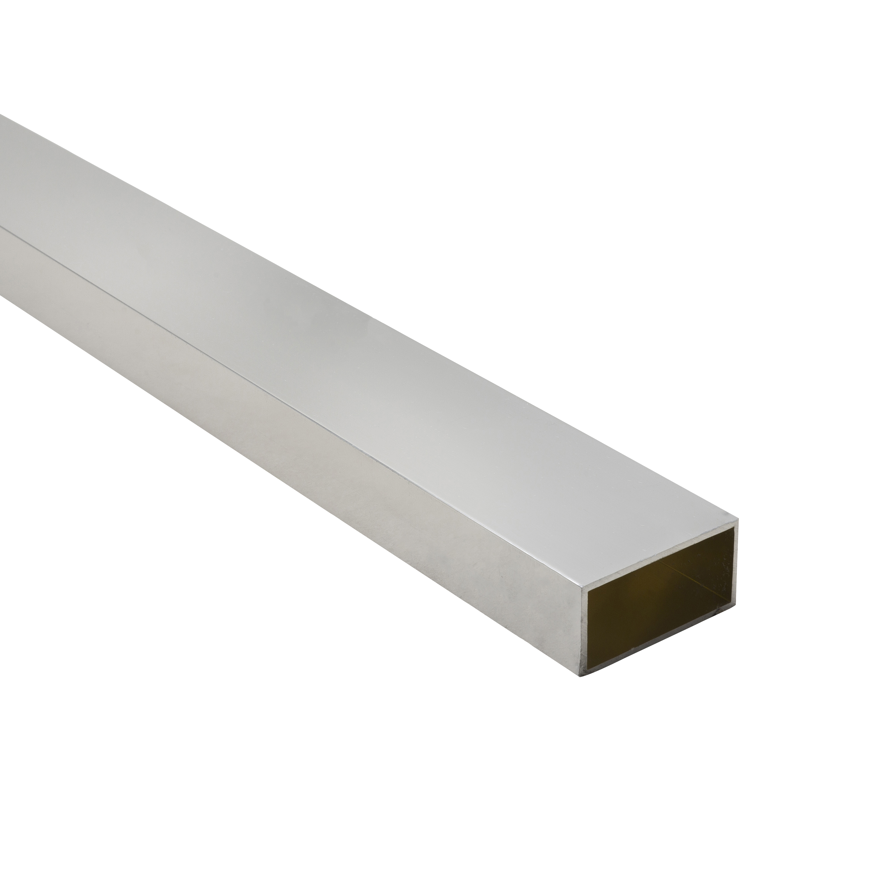 Tube rectangle alu chrome brillant STANDERS, H.40 x l.20 x Ep.1.5 mm, L ...