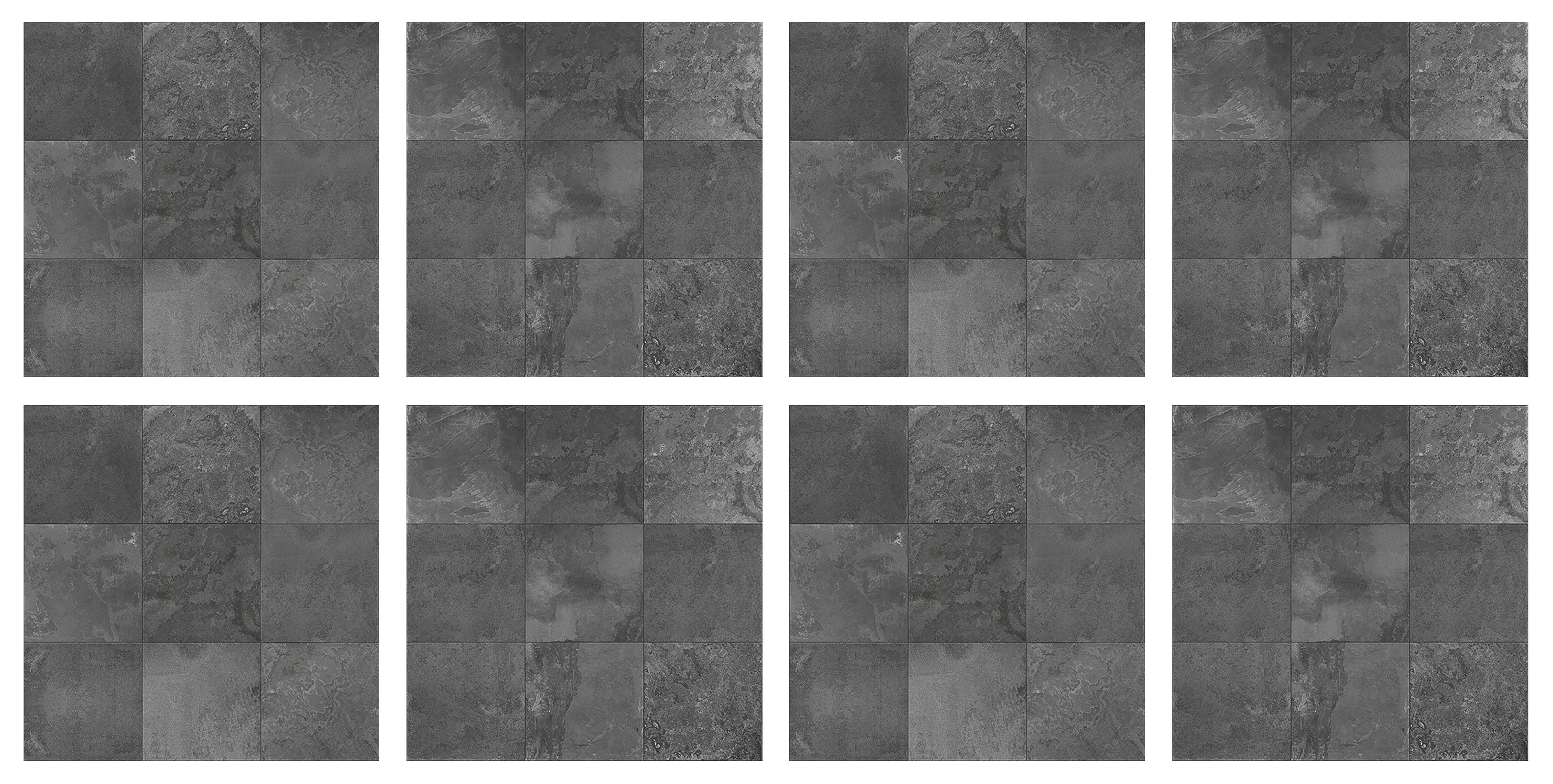 Lot de 8 stickers décoratifs Laura, noir, 20 cm x 20 cm | Leroy Merlin