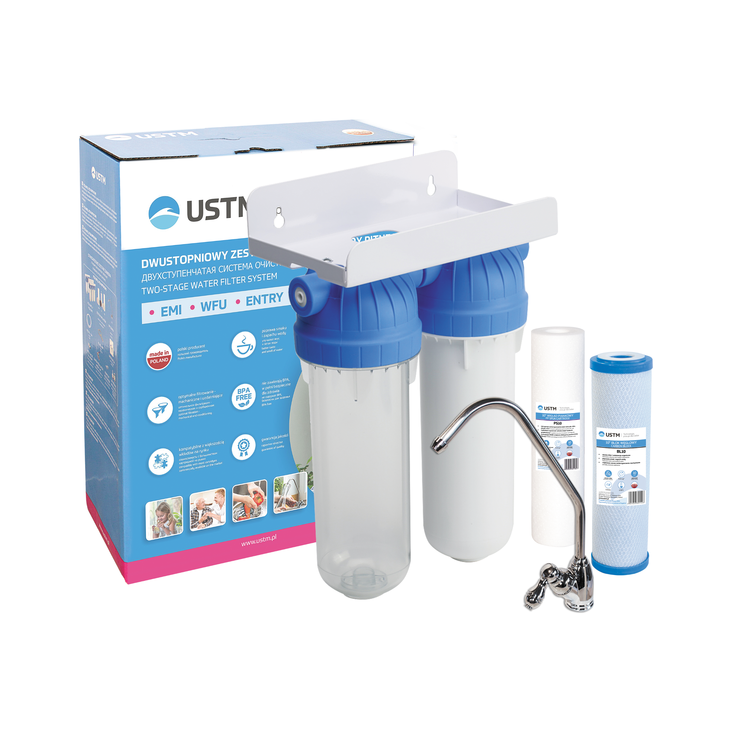 Filtr podzlewozmywakowy AQUA 2-stopniowy FS2 EMI USTM - Leroy Merlin
