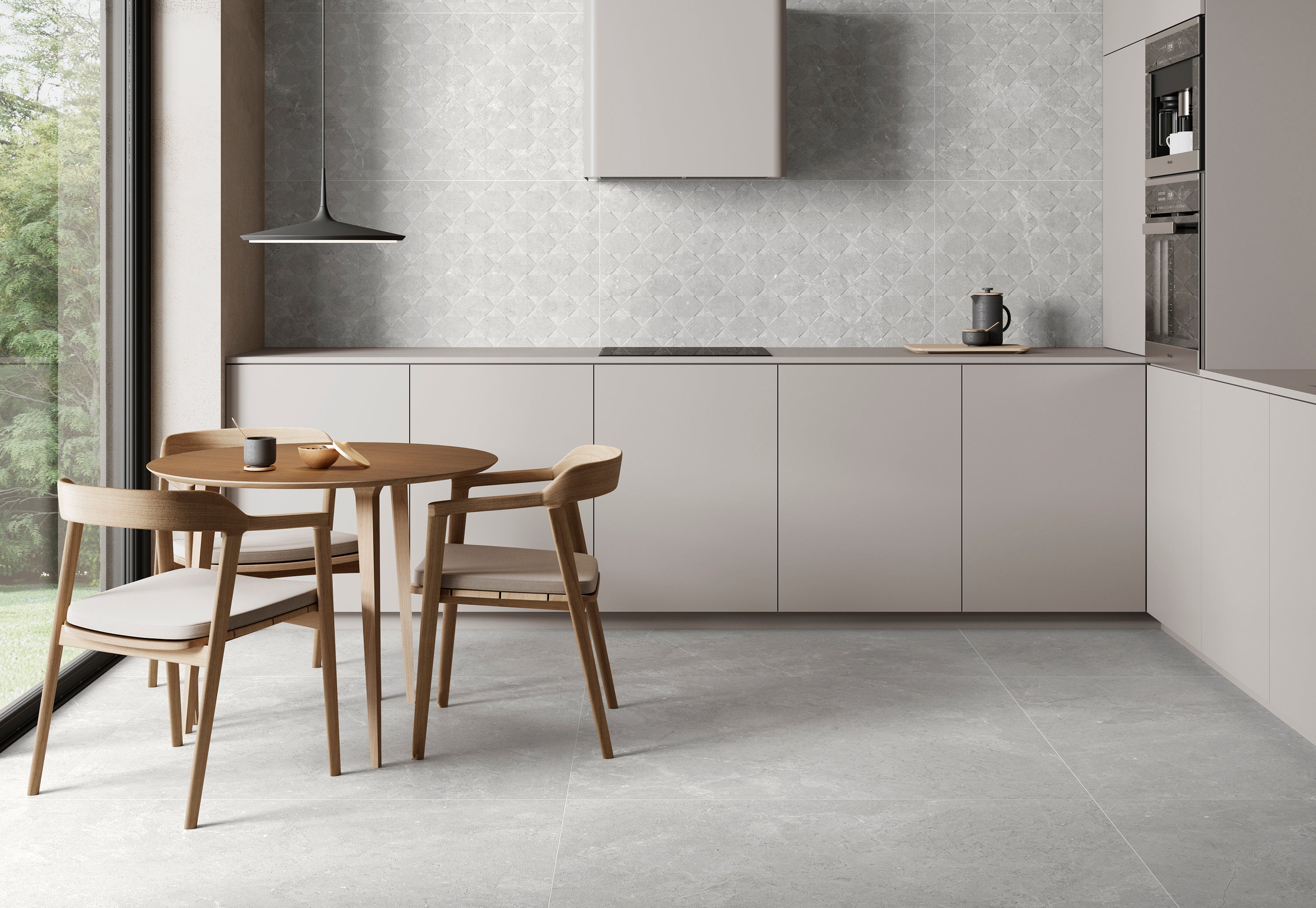 Azulejo porcelánico Efeso Lightgrey efecto piedra gris 60x120 cm ...