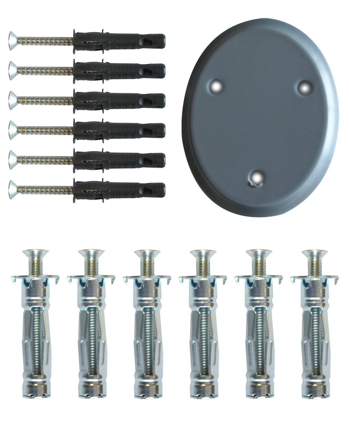 Kit fixation mural 2 supports main courante, OBAPI, gris | Leroy Merlin