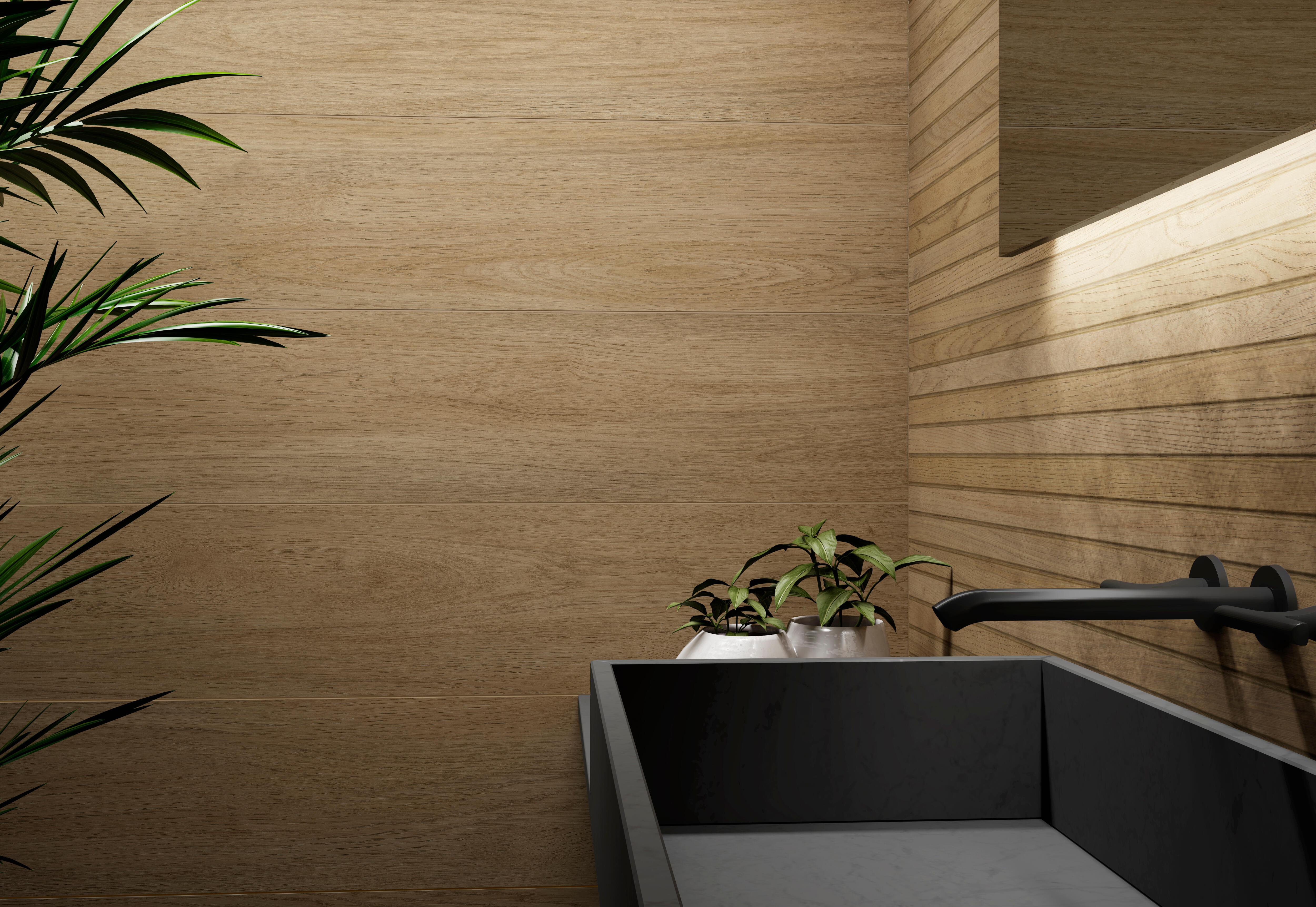 Azulejo cerámico Lodge efecto madera, relieve natural 60x120 cm | Leroy ...