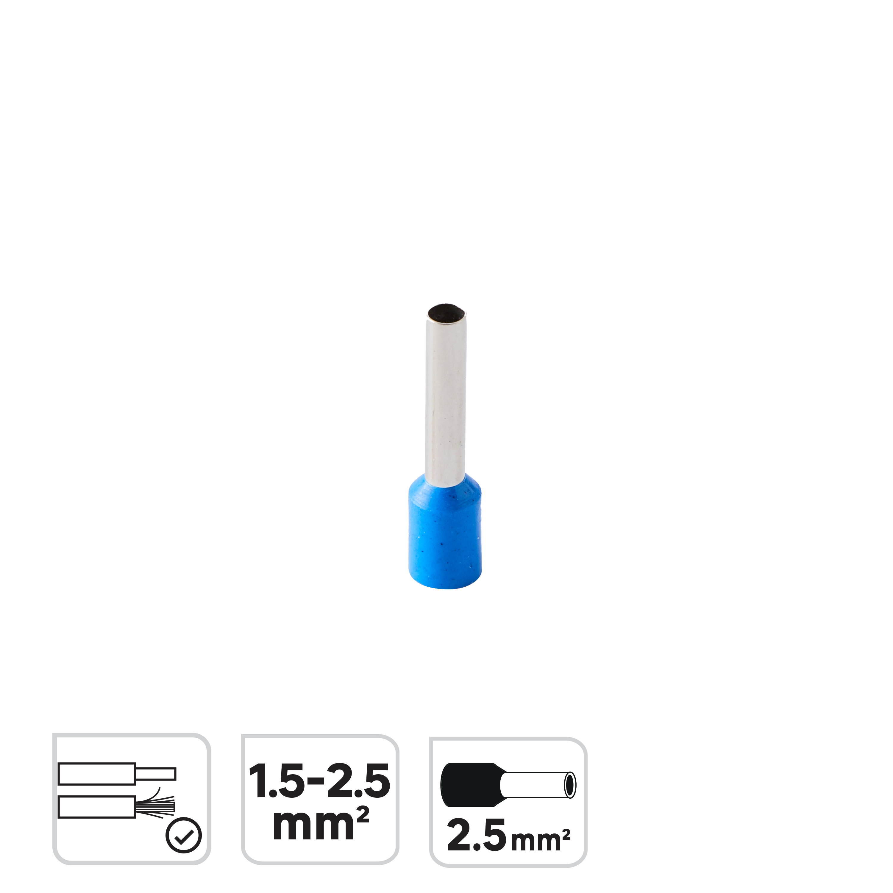 50 terminales punta hueca 2.5mm lexman | Leroy Merlin