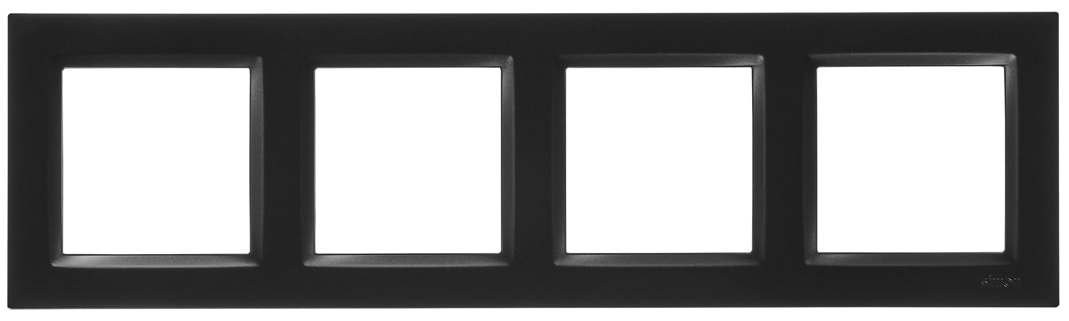 Ramka poczwórna SIMON 10 Czarny KONTAKT SIMON - Leroy Merlin