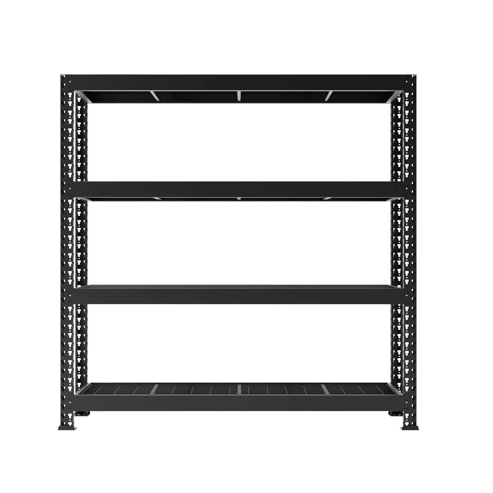 Regał metalowy Mega 500 kg z kratą 180x200x60 cm 4 półki Metalkas ...