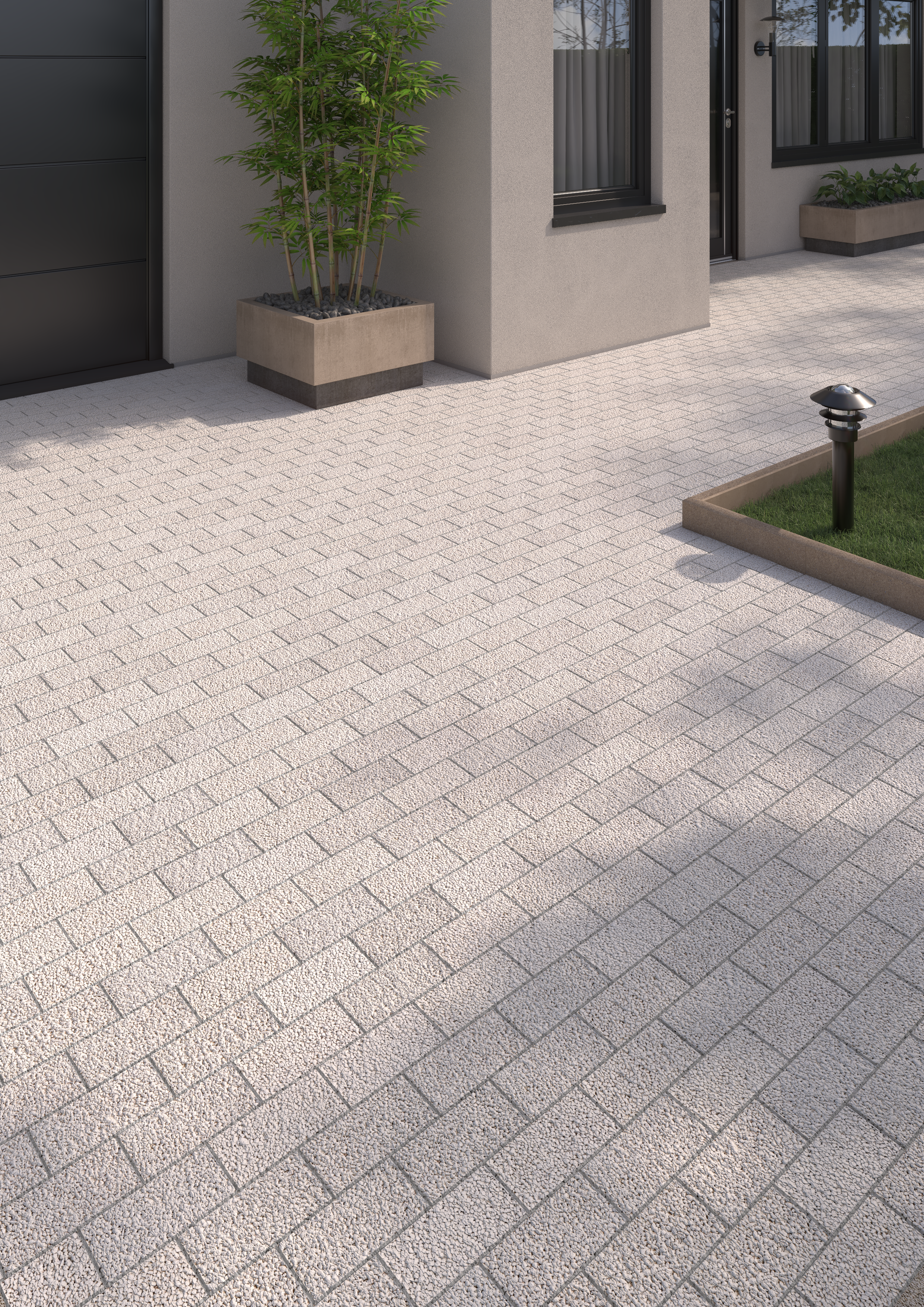 Pavé béton DRAINEO, blanc L.20 cm x l.10 cm x Ep.80 mm | Leroy Merlin