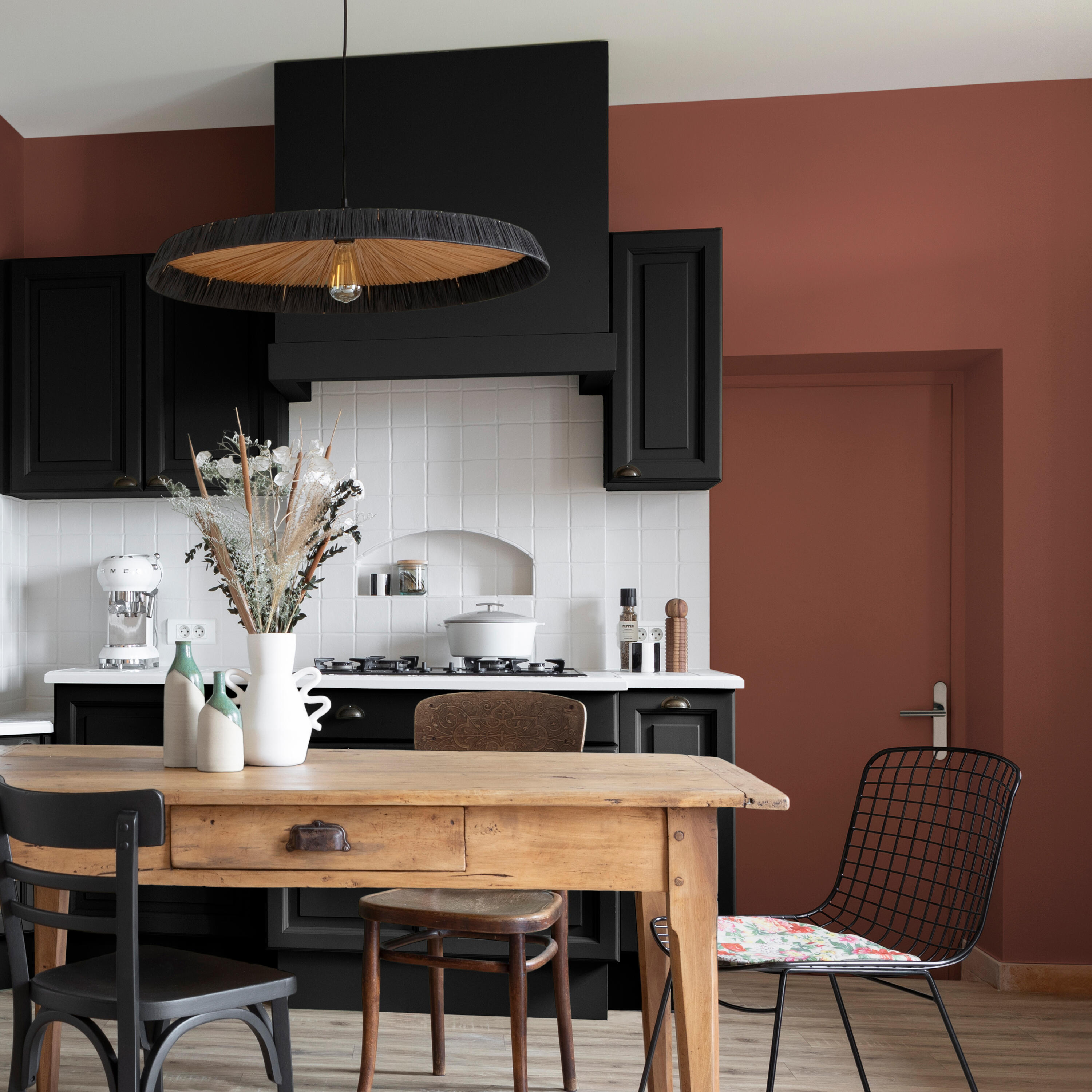 Peinture mur ocre rouge velours V33 Resist extrême cuisine et bain 2L ...