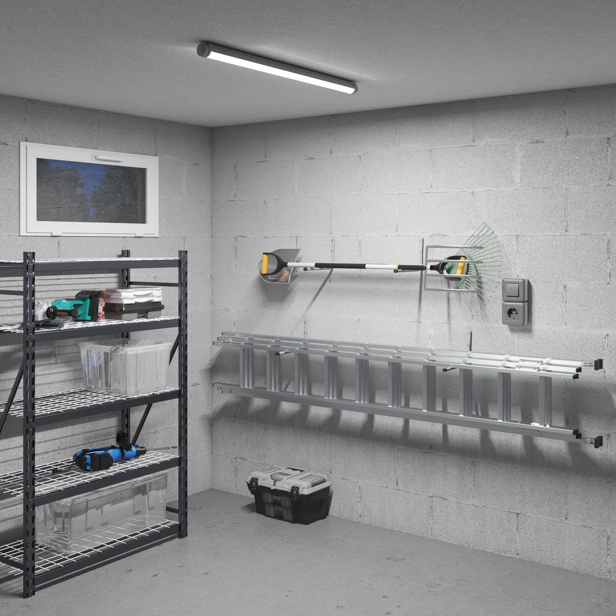 Réglette garage Led étanche Tarisa L120cm classe énergétique A INSPIRE ...