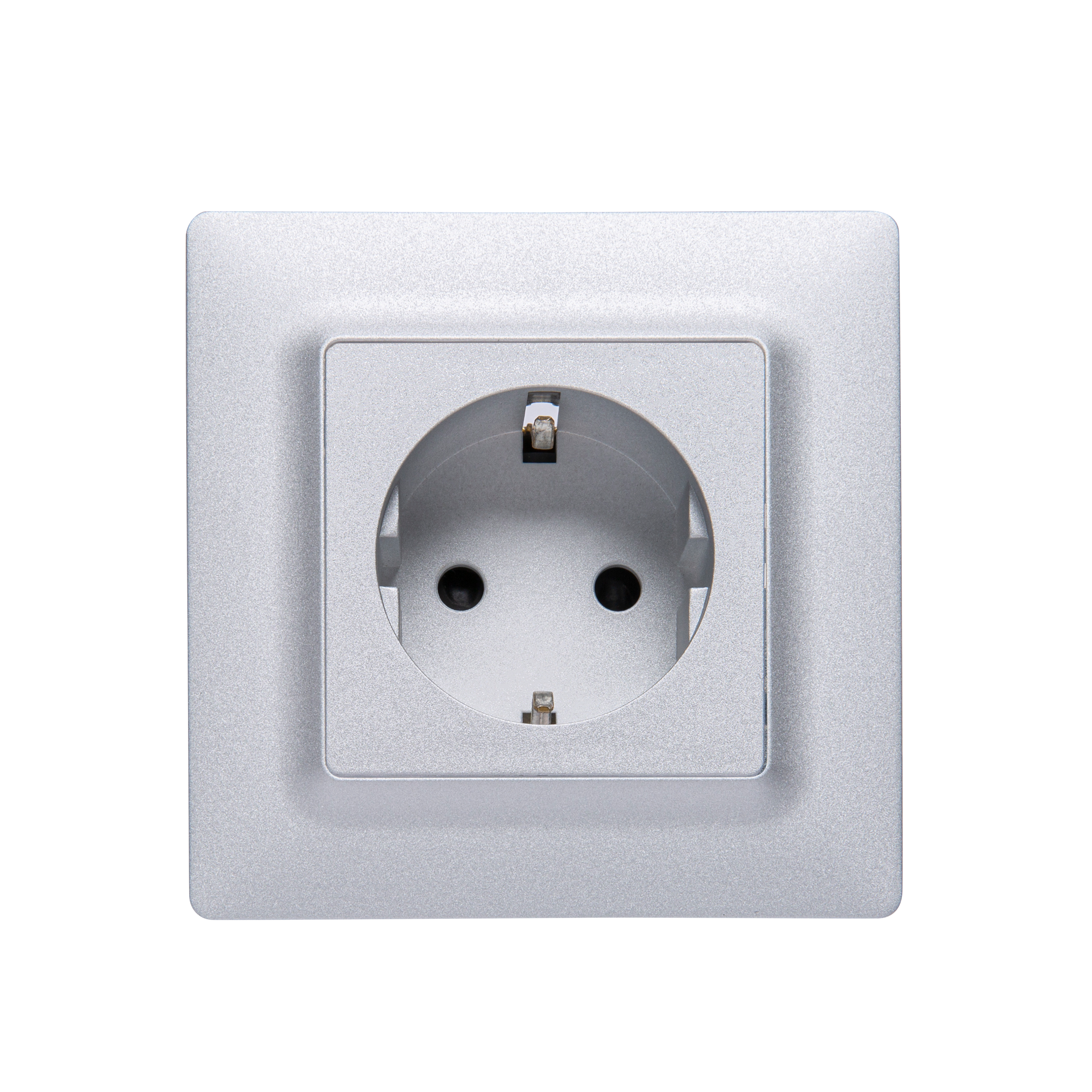 Enchufe completo LEXMAN Luxia,plata | Leroy Merlin