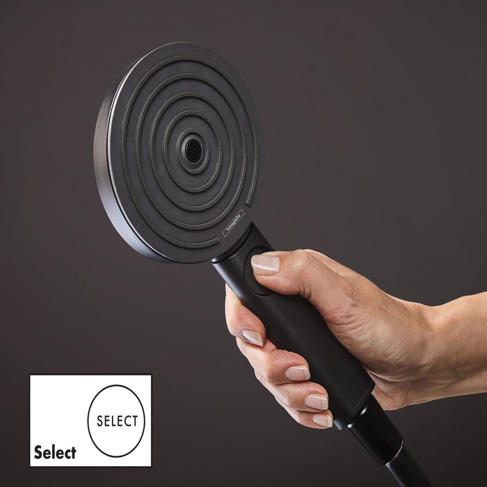 Columna de ducha termostática HANSGROHE Stamis negro | Leroy Merlin