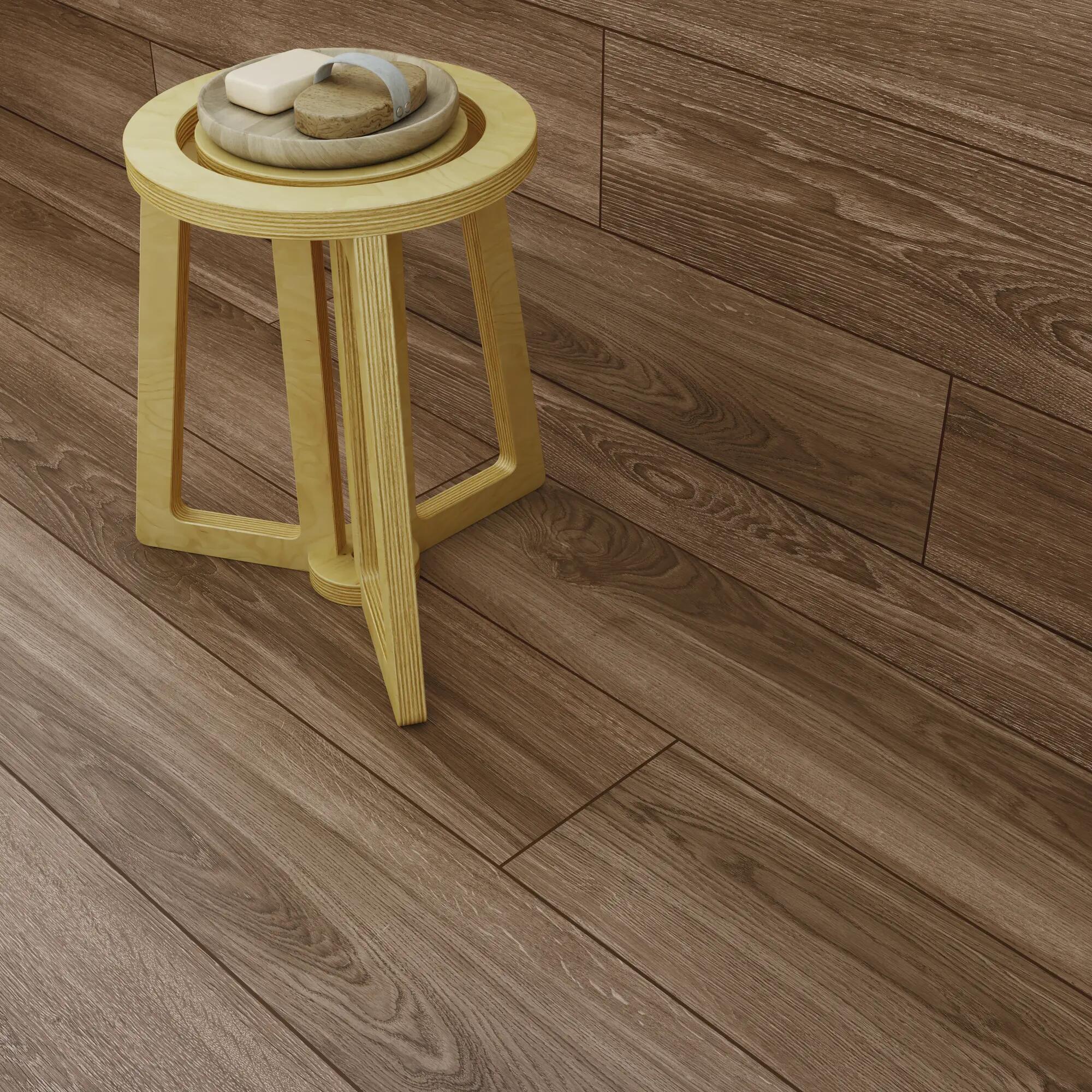 Suelo porcelánico Aren efecto madera terra 120x19.5 cm C1 PAMESA ...