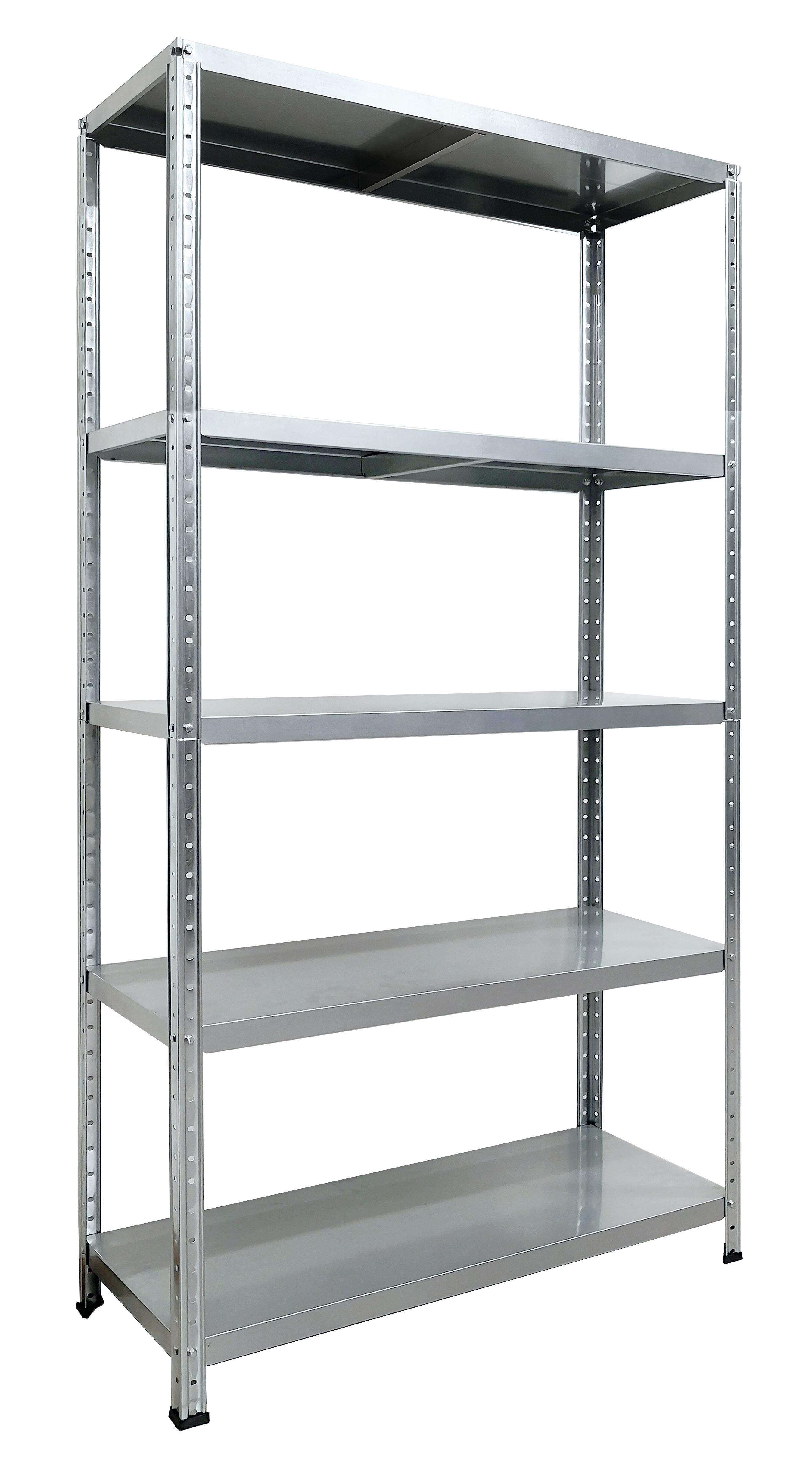 Scaffale in kit 5 ripiani Ettore L 100 x P 40 x H 187 cm cromato ...