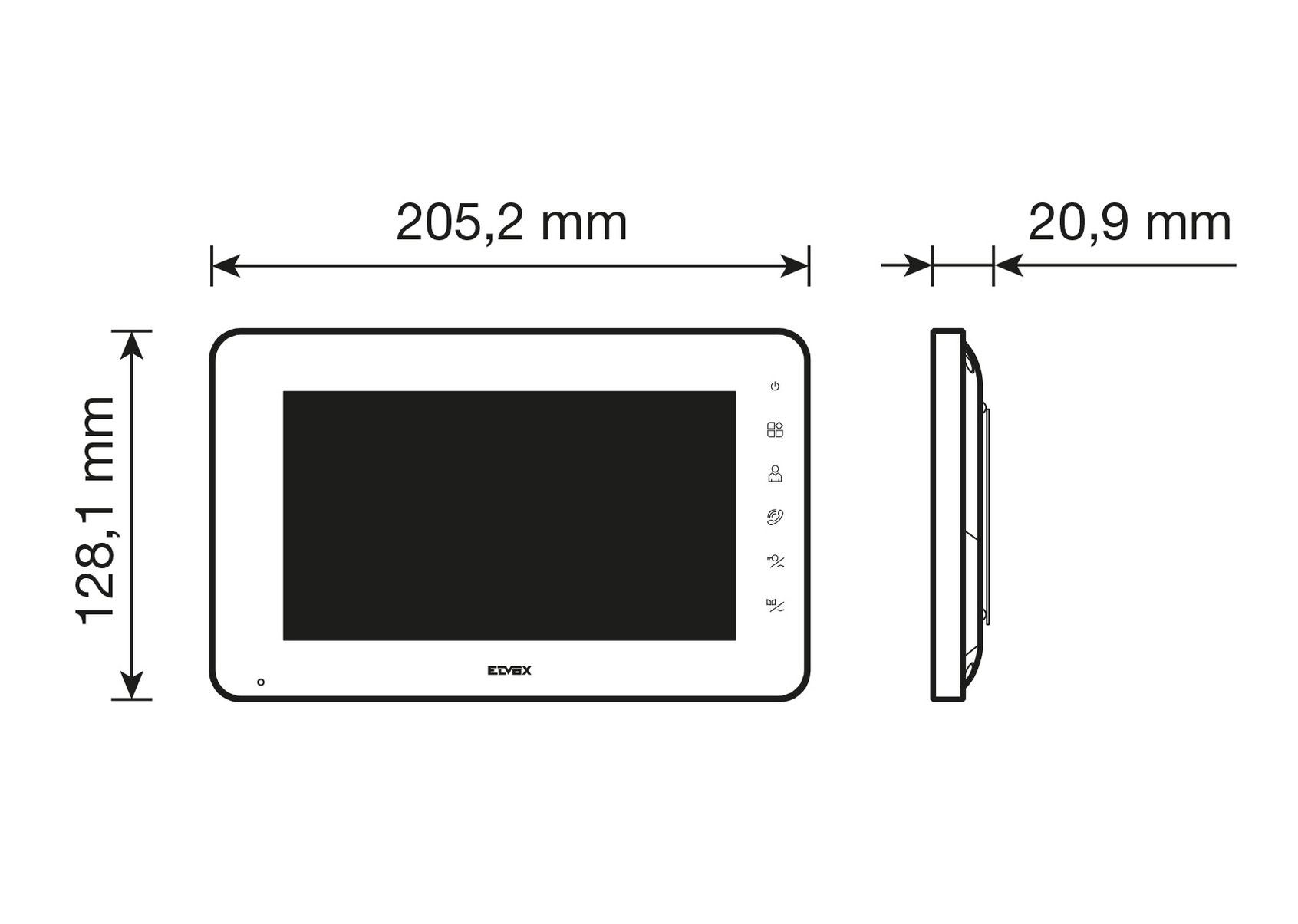Videocitofono con filo ELVOX VIMAR K42911 2 fili TFT LCD 7" , 6 ...