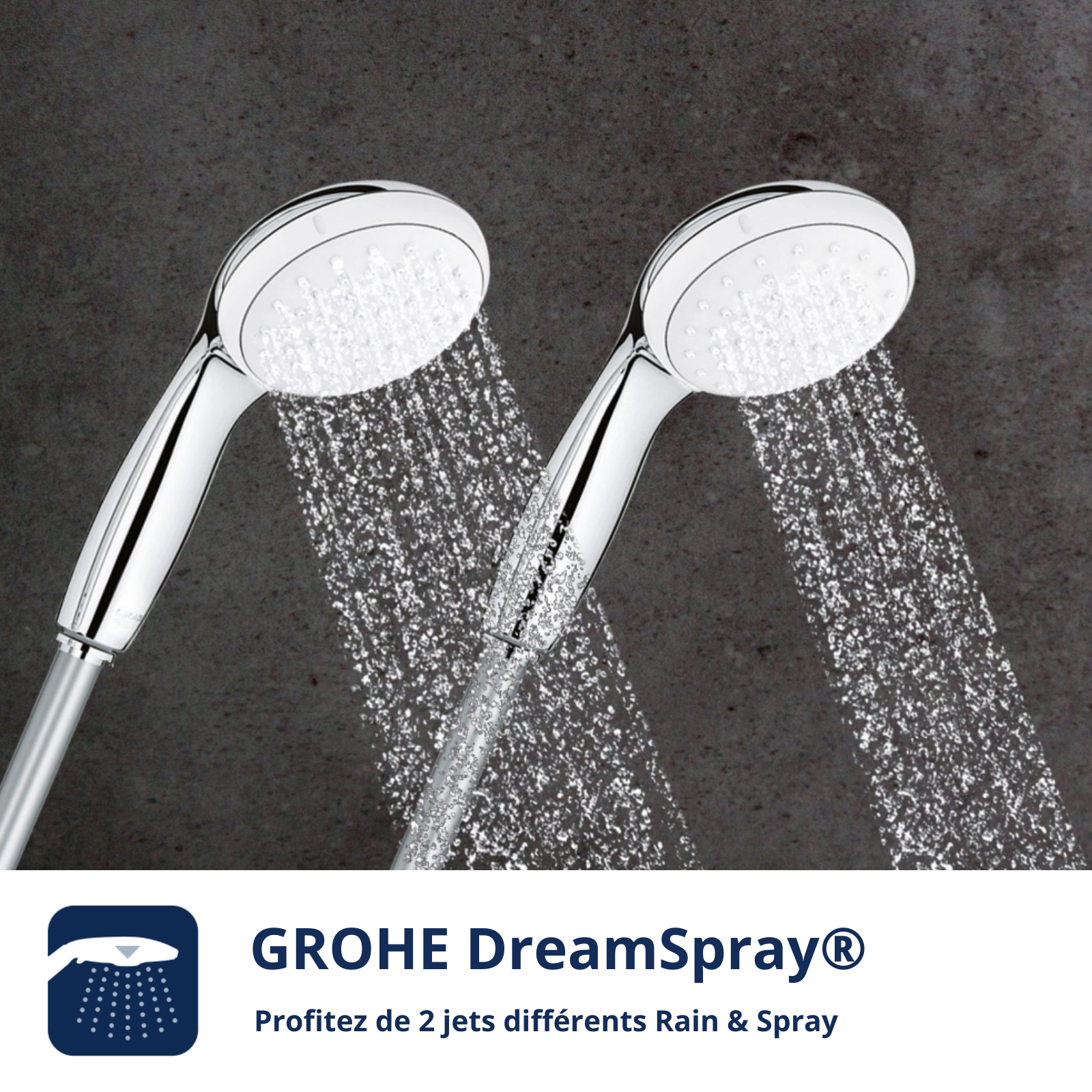 Colonne de douche avec robinetterie chrome, GROHE, Vitalio System Clova ...