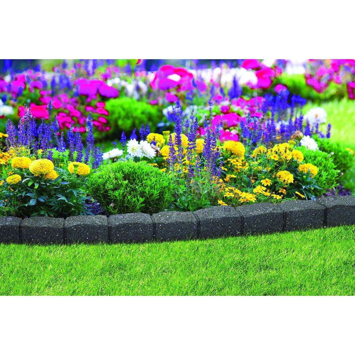 Bordure en caoutchouc gris, H.8.8 x L.120 x l. 7 cm | Leroy Merlin