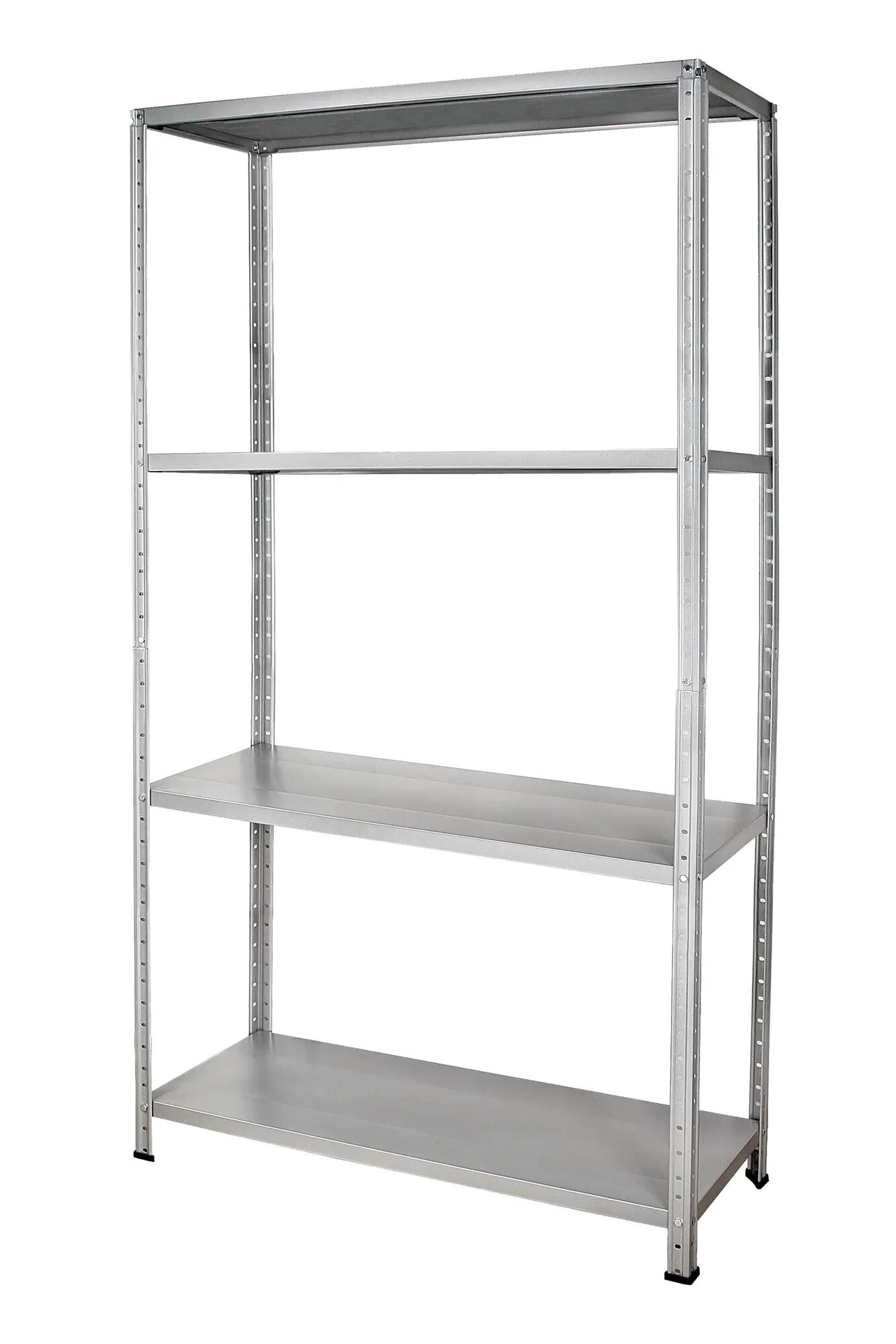 Set di 2 scaffali 4 ripiani BASE L 90 x P 40 x H 174 cm grigio, portata ...