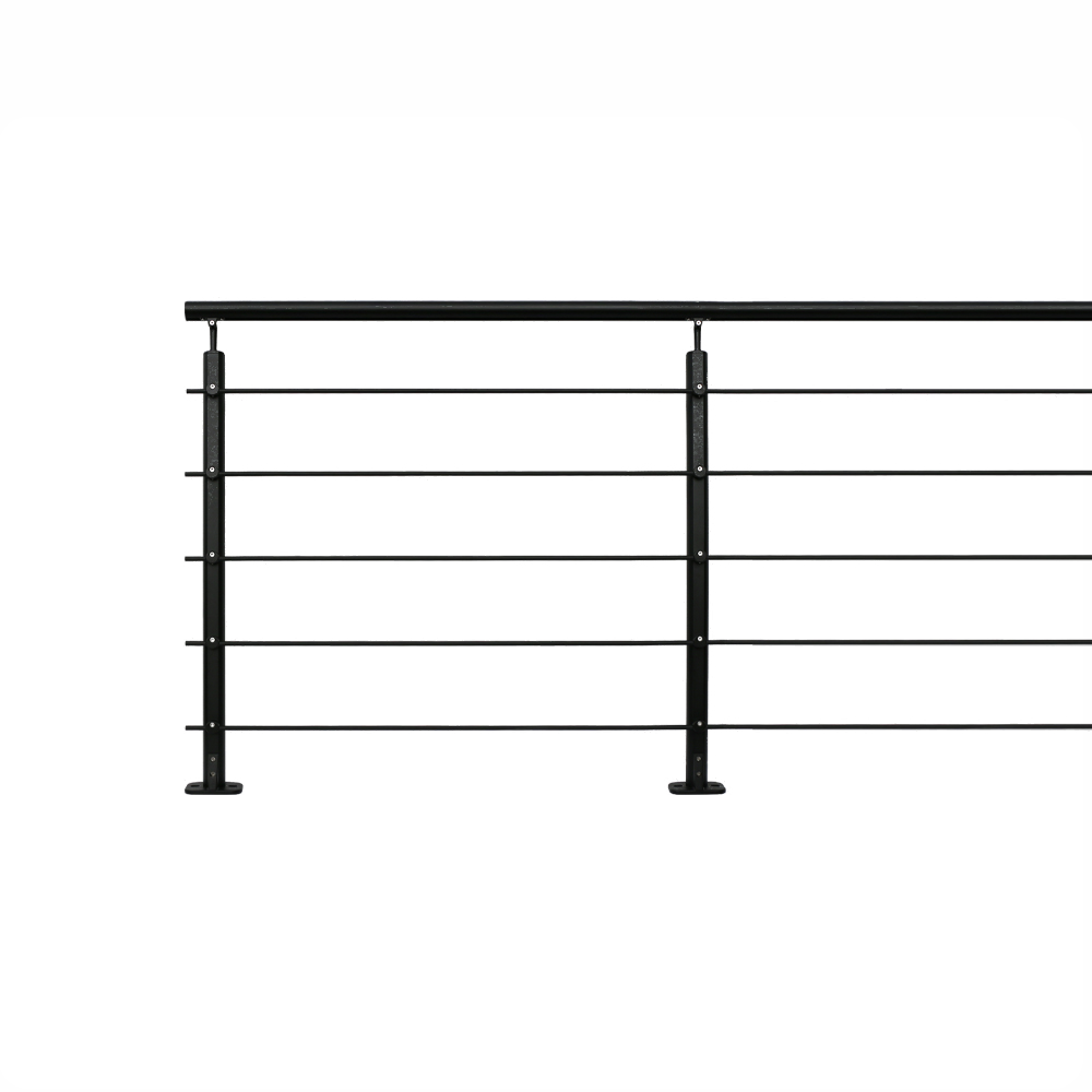 Balaustra in kit BURGER OPALU FULL BLACK in alluminio nero L 200 cm ...