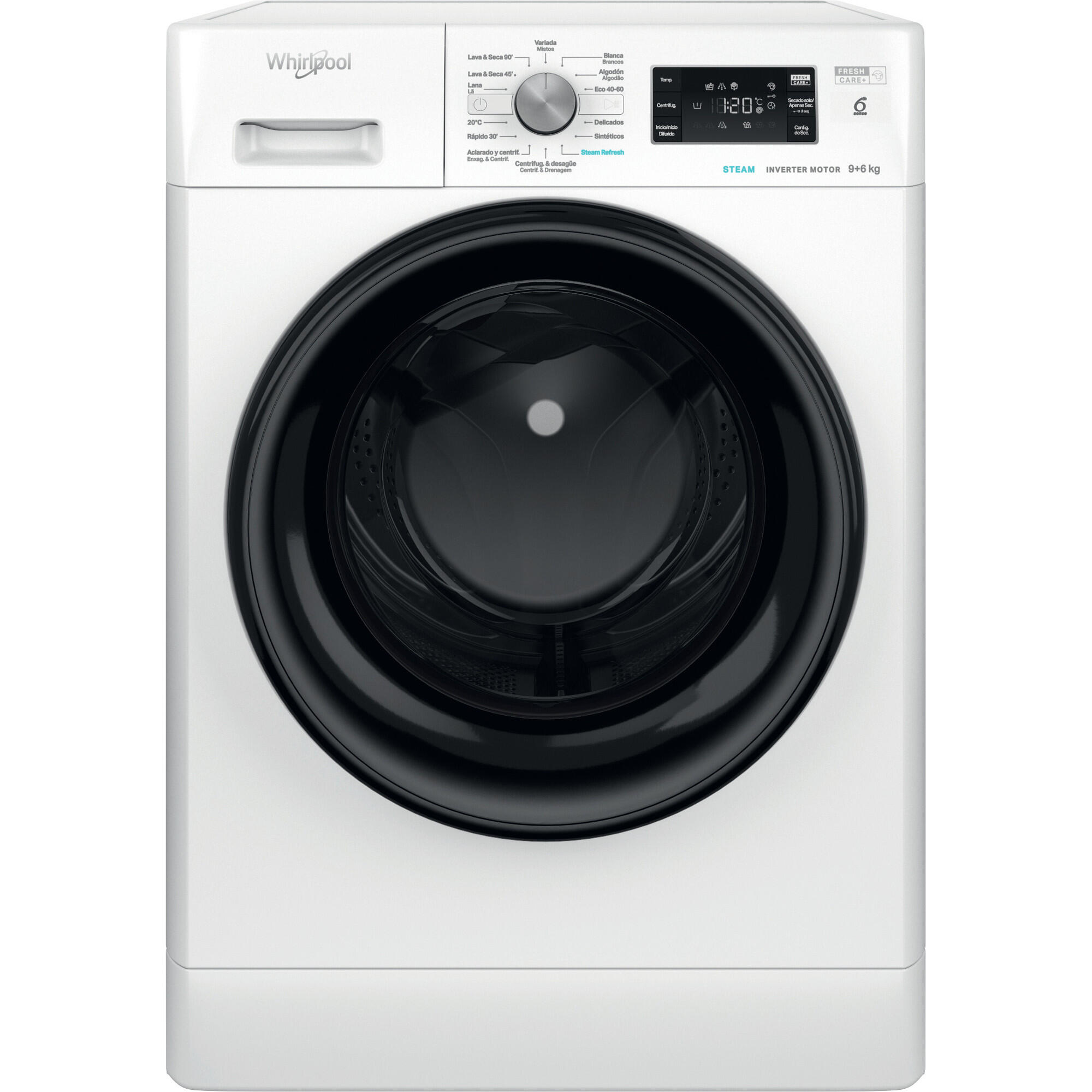 Lavadora secadora WHIRLPOOL FFWDB 964369 BV SPT 9/6kg de capacidad 1400 ...