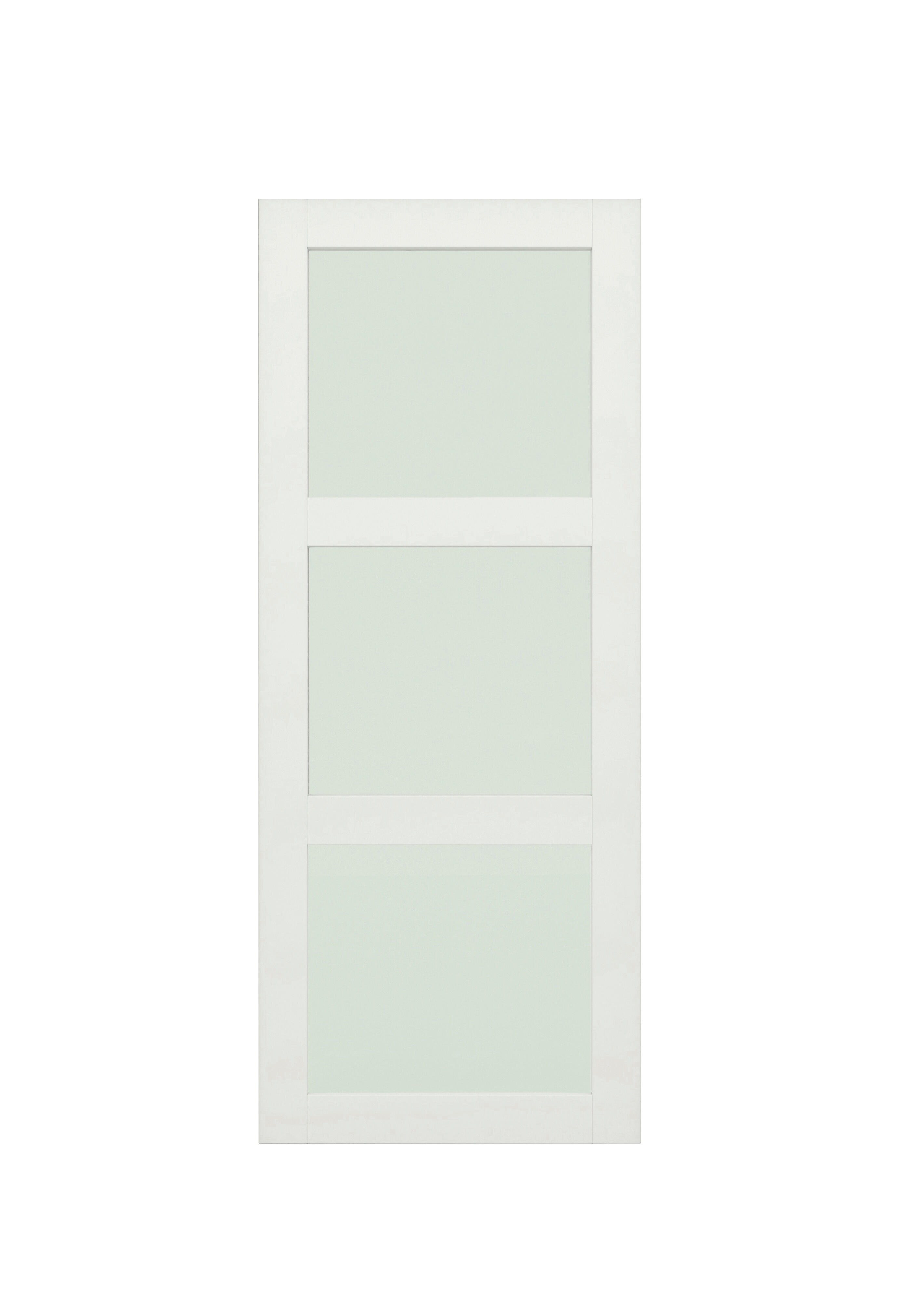 Porte coulissante mdf Bali vitré blanc, H.204 x l.93 cm | Leroy Merlin