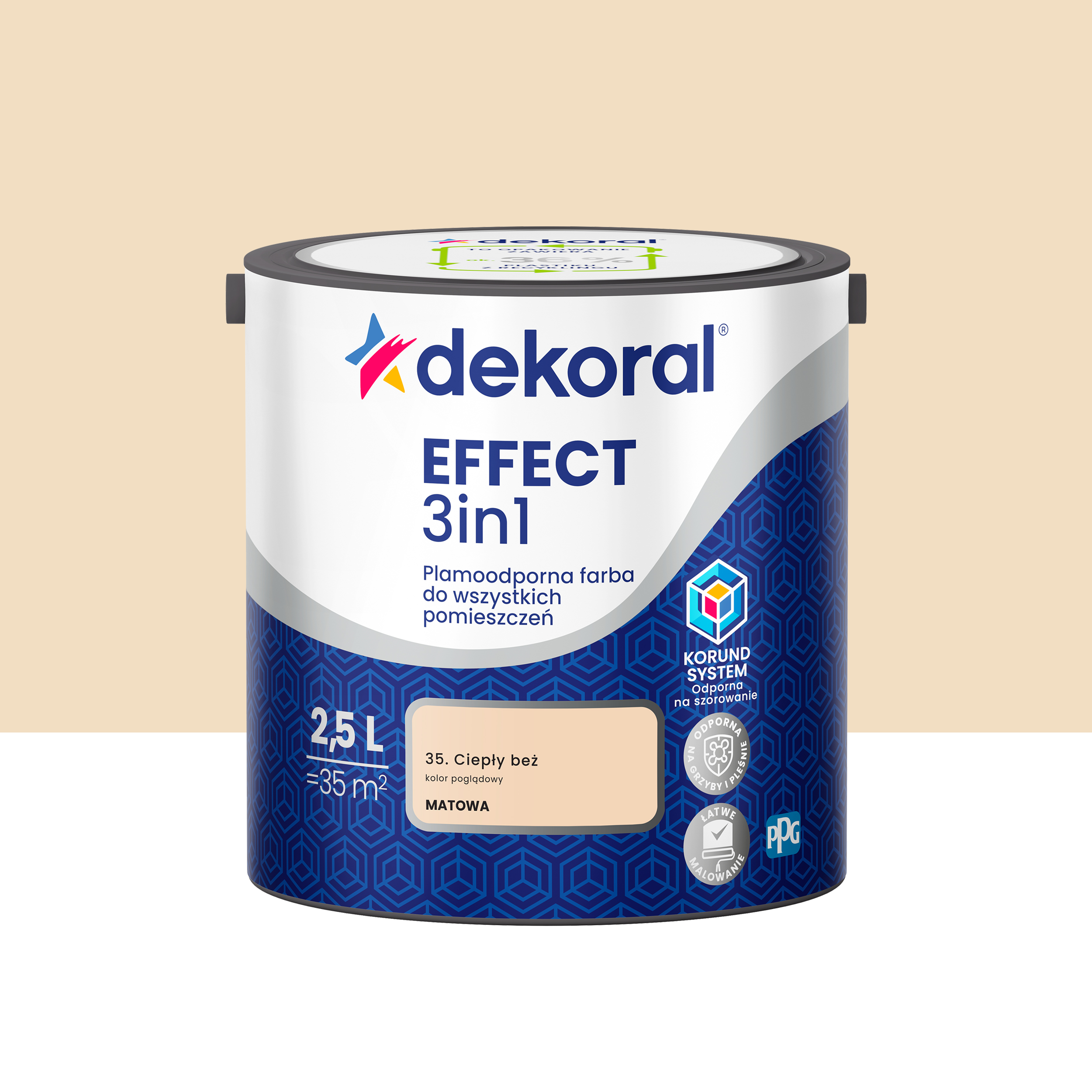 Farba Dekoral Effect 3w1 Ciepły beż 2.5 l - Leroy Merlin