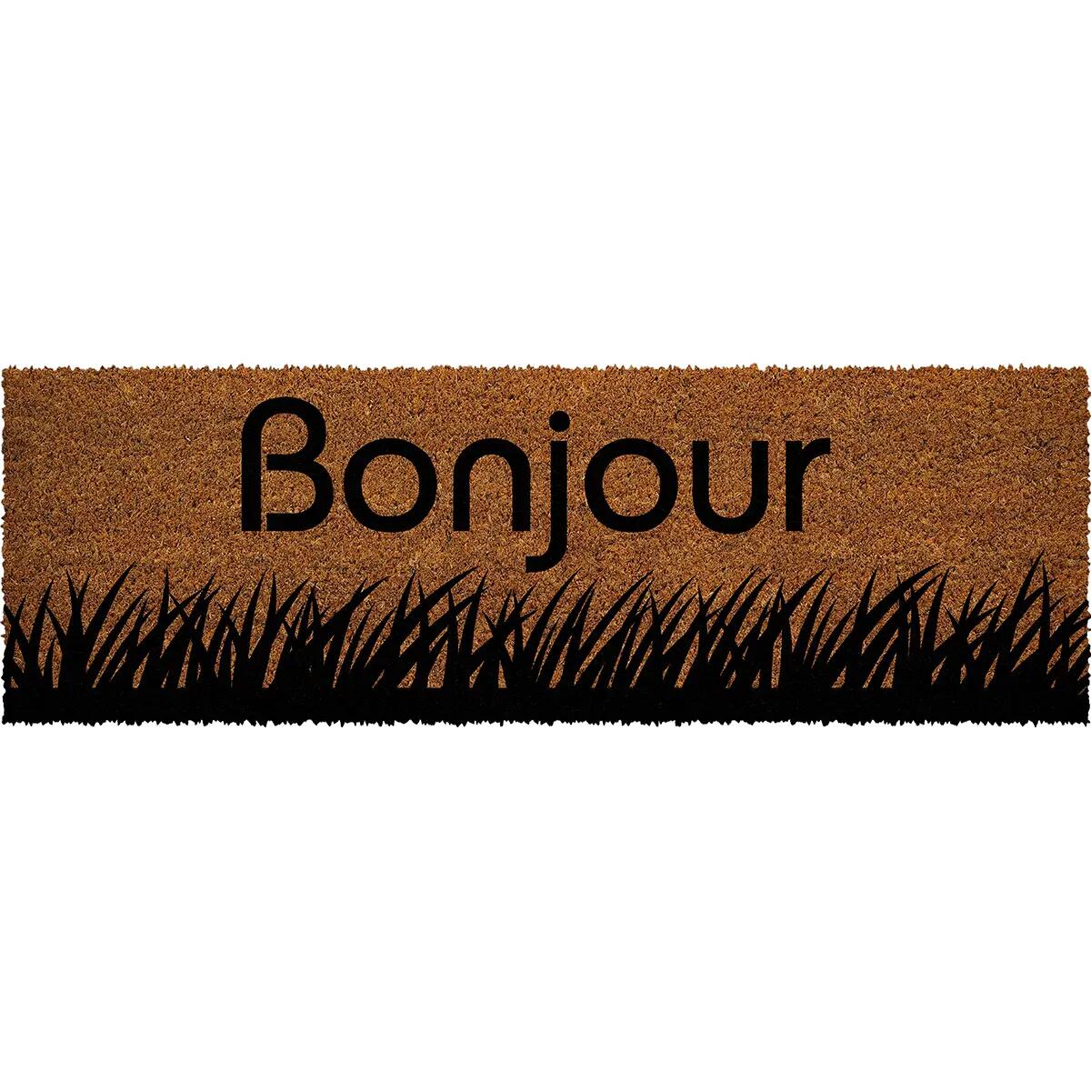 Paillasson l.25 cm x L.75 cm, Coco marche bonjour | Leroy Merlin