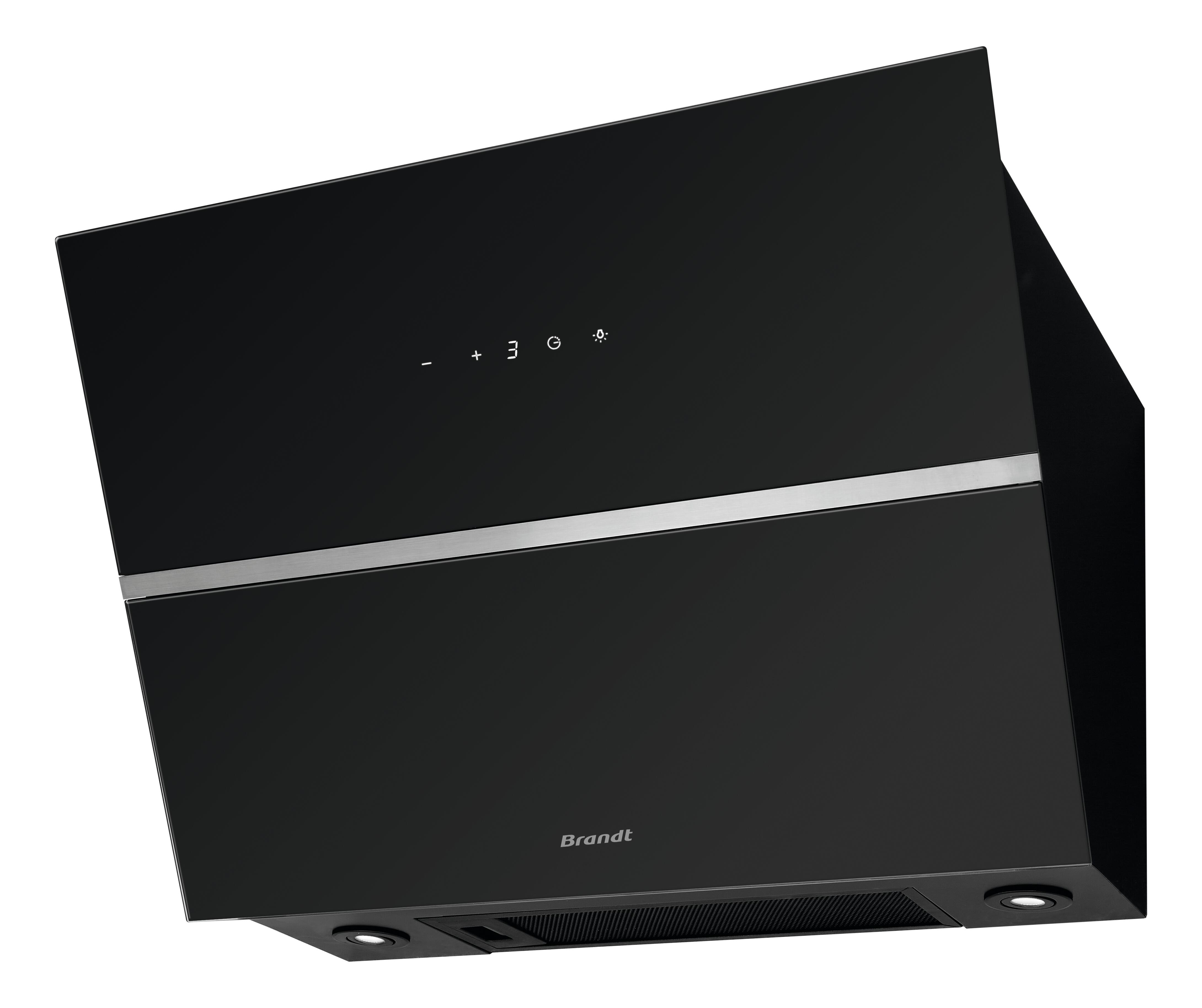 Hotte Inclinée L.60 cm BRANDT BHV2673XB Noir | Leroy Merlin