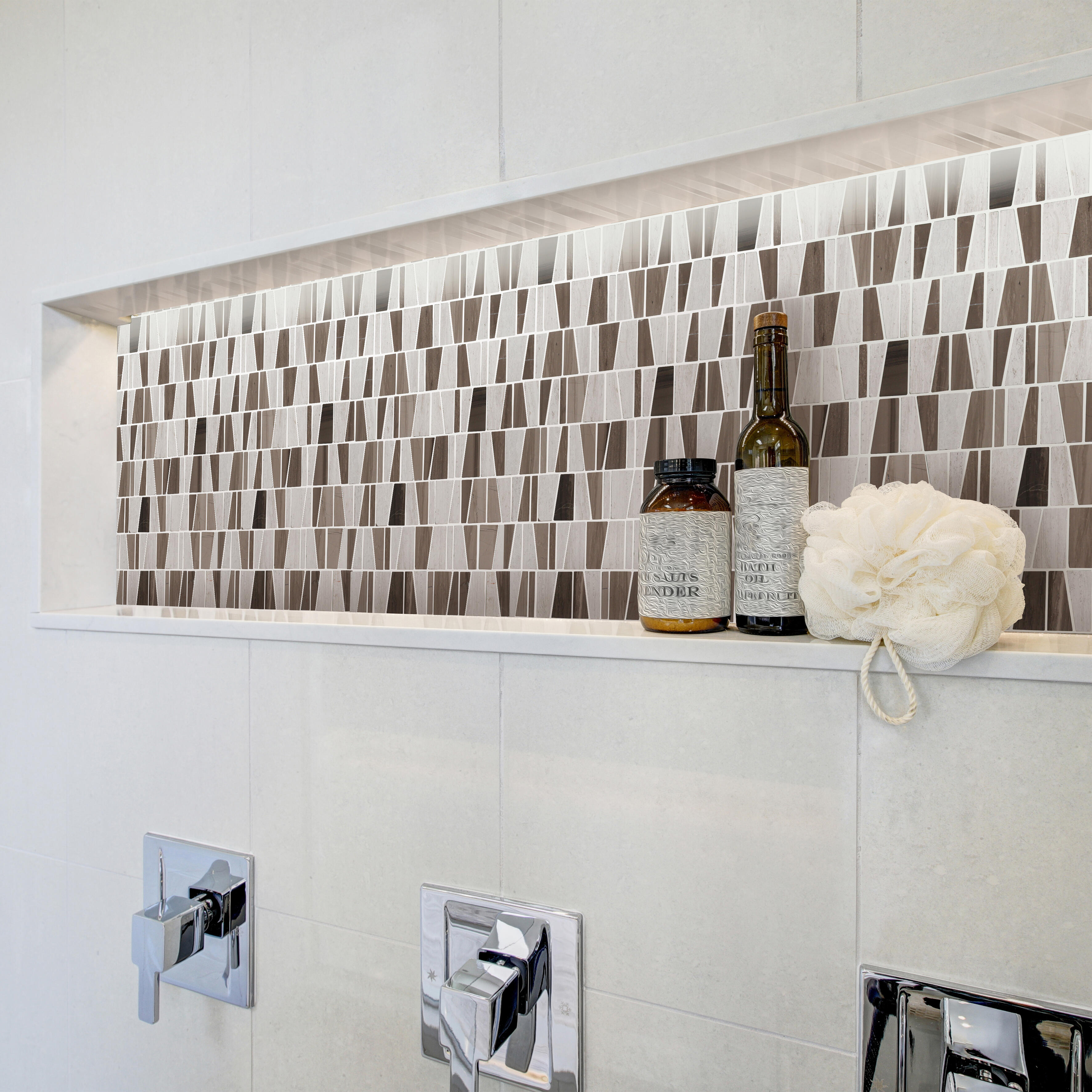 Mosaïque mur marbre multicouleur 30 x 30 cm MAT INTER | Leroy Merlin