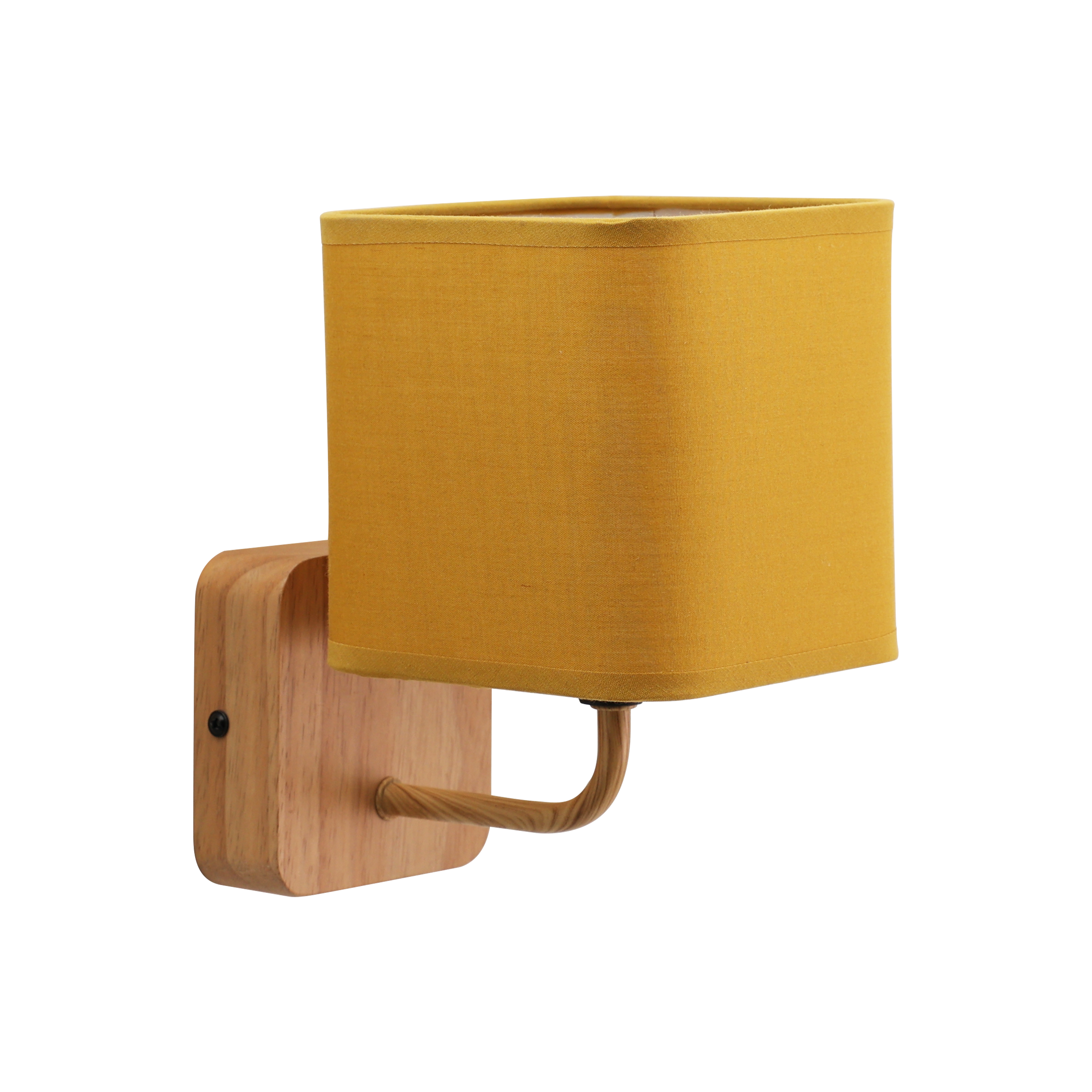 Applique murale E14, bois / coton, beige, Akora, INSPIRE | Leroy Merlin