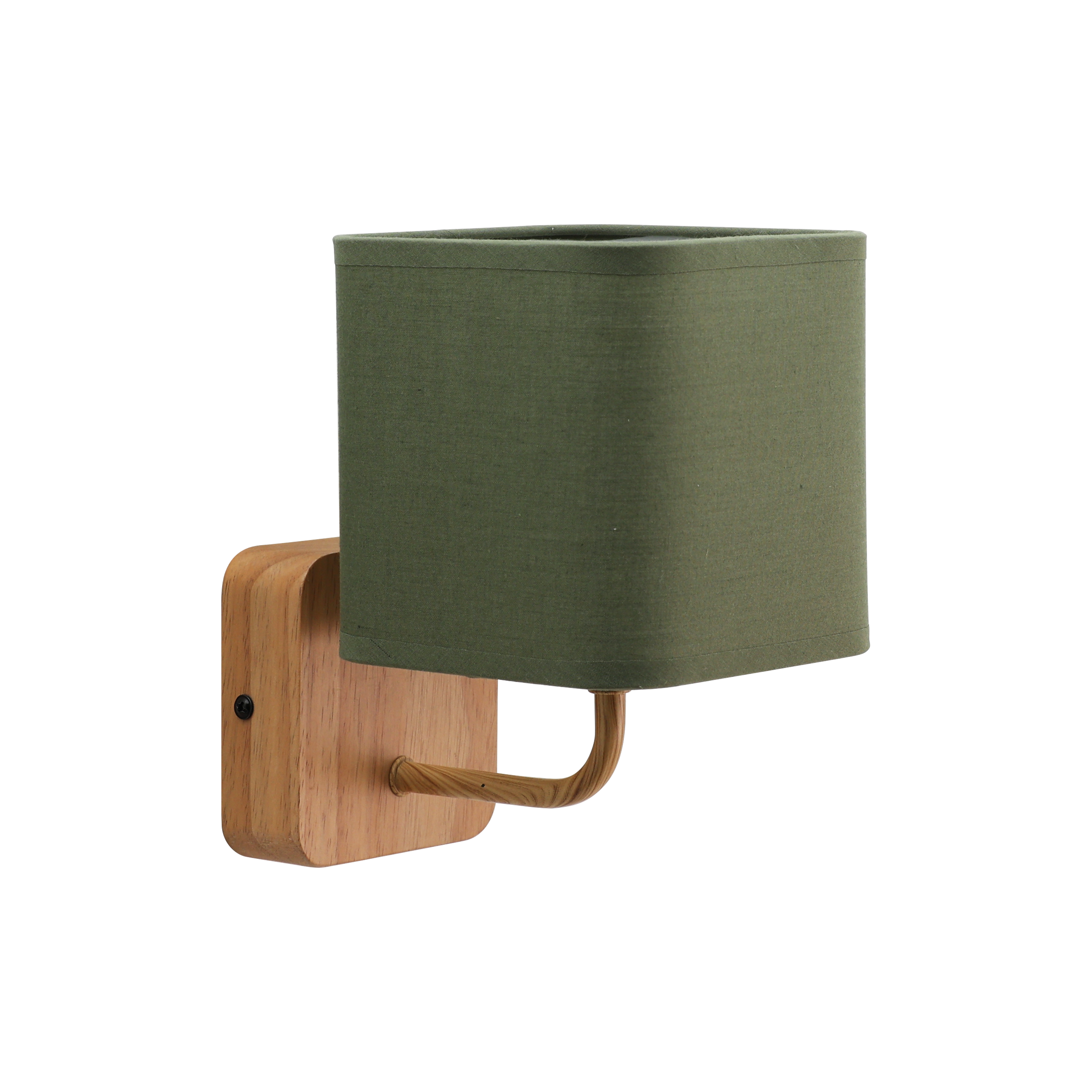 Applique murale E14, bois / coton, beige, Akora, INSPIRE | Leroy Merlin