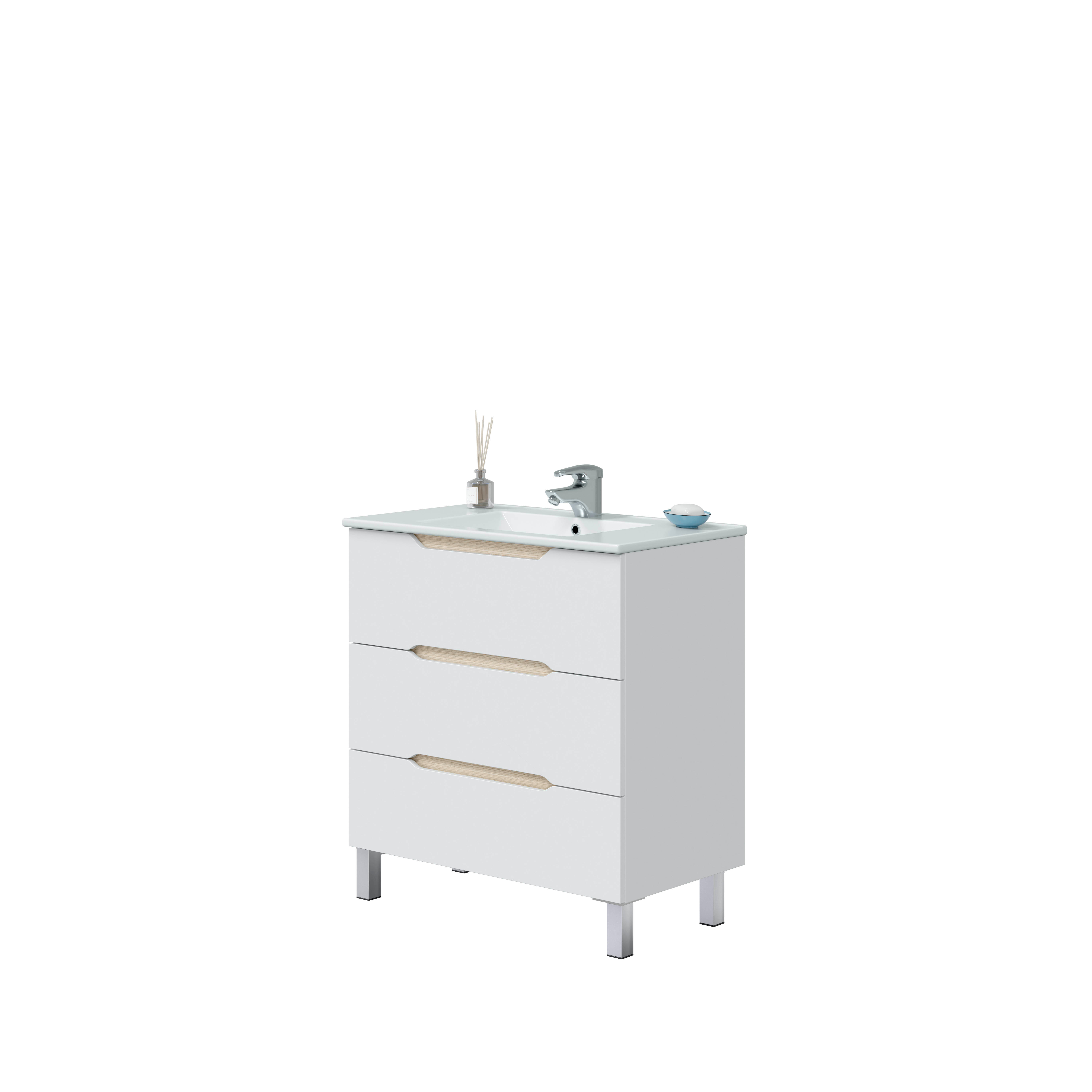 Mueble de baño Lea blanco 80x45 cm | Leroy Merlin