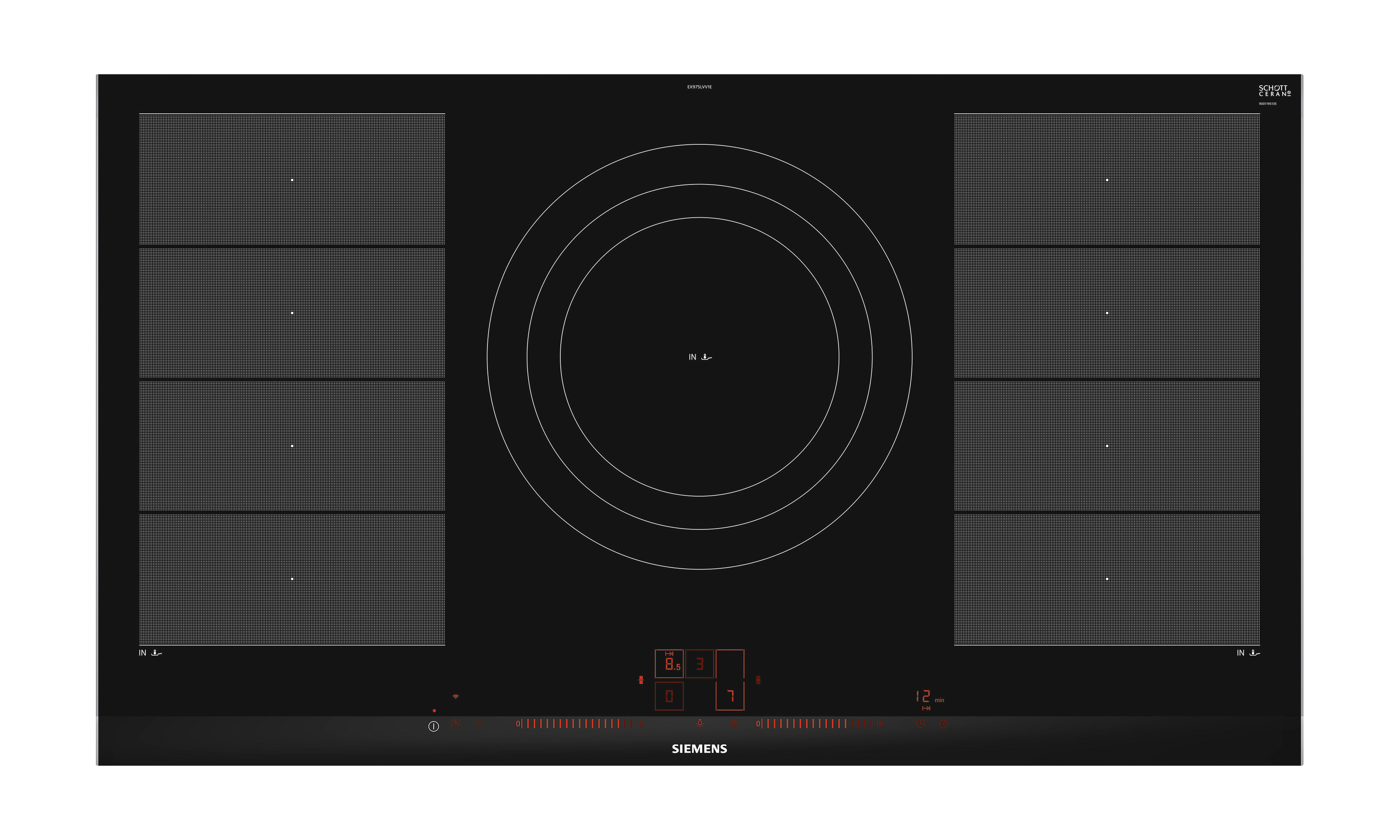 Placa de inducción SIEMENS EX975LVV1E con 3 zonas de cocción zona ...