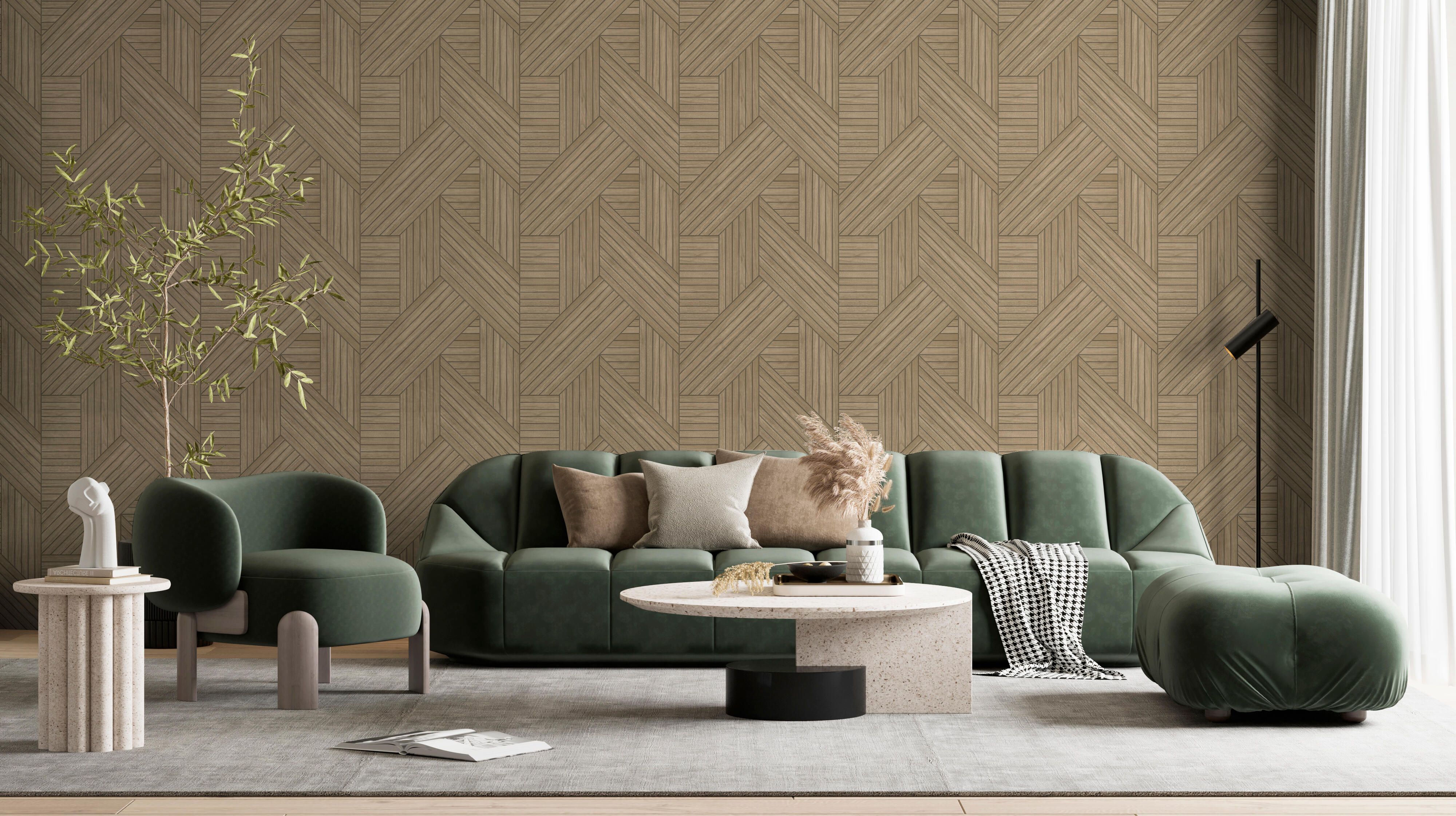 Papier peint intissé Planches de bois beige | Leroy Merlin