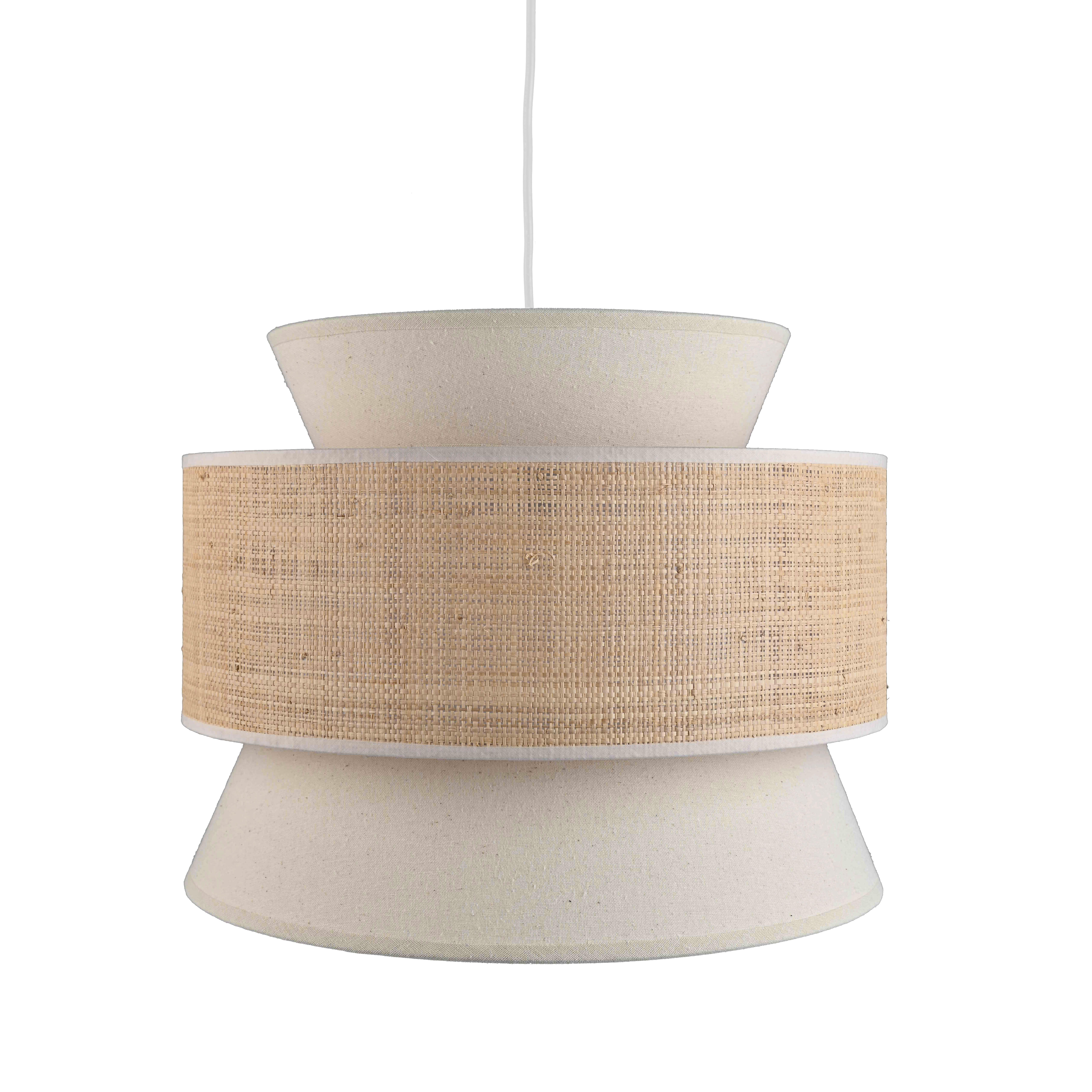 Lámpara de techo Salomon 1 luz E27 40 cm beige | Leroy Merlin
