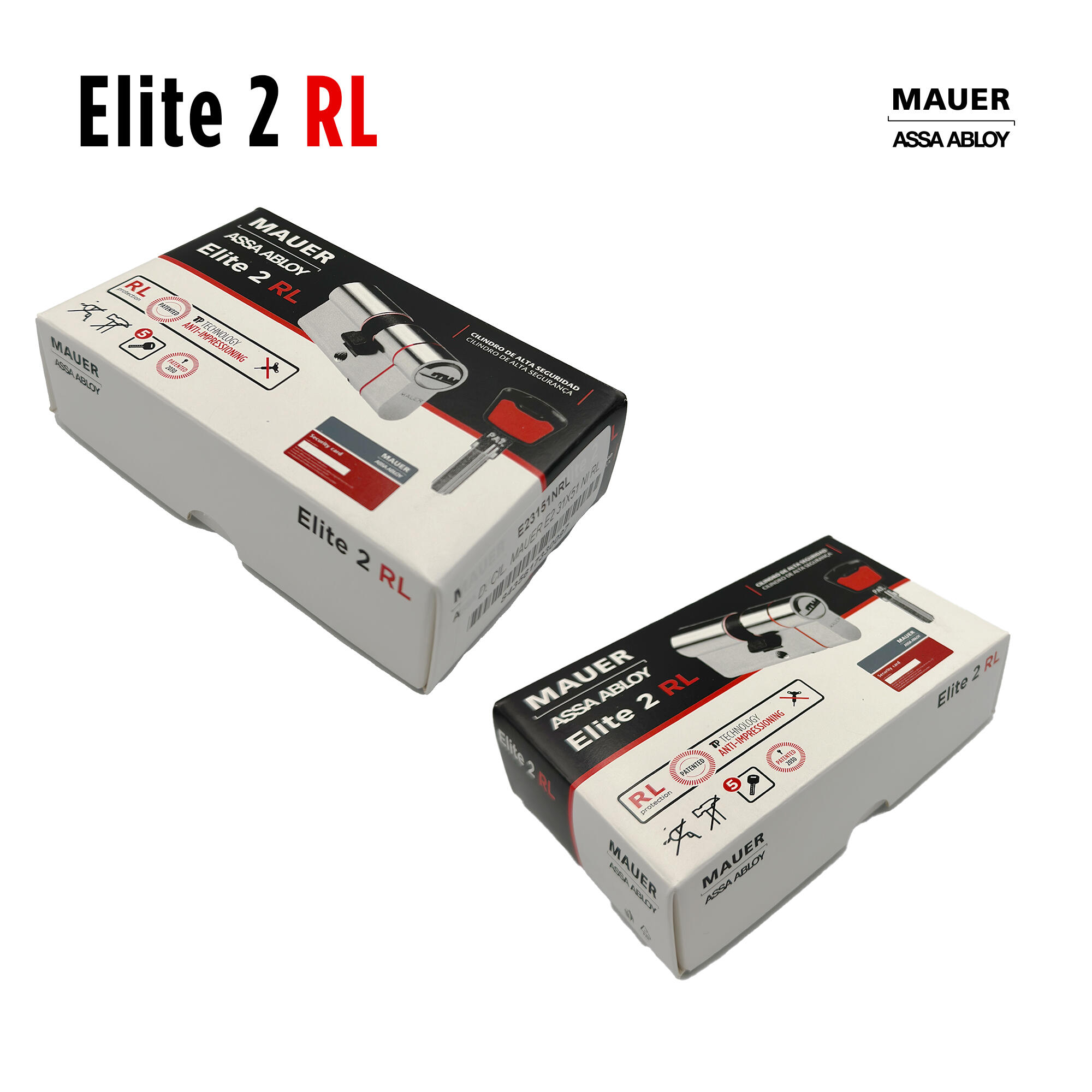 Cilindro perfil europeo (pera) de 31 + 51 mm MAUER ASSA ABLOY plata ...