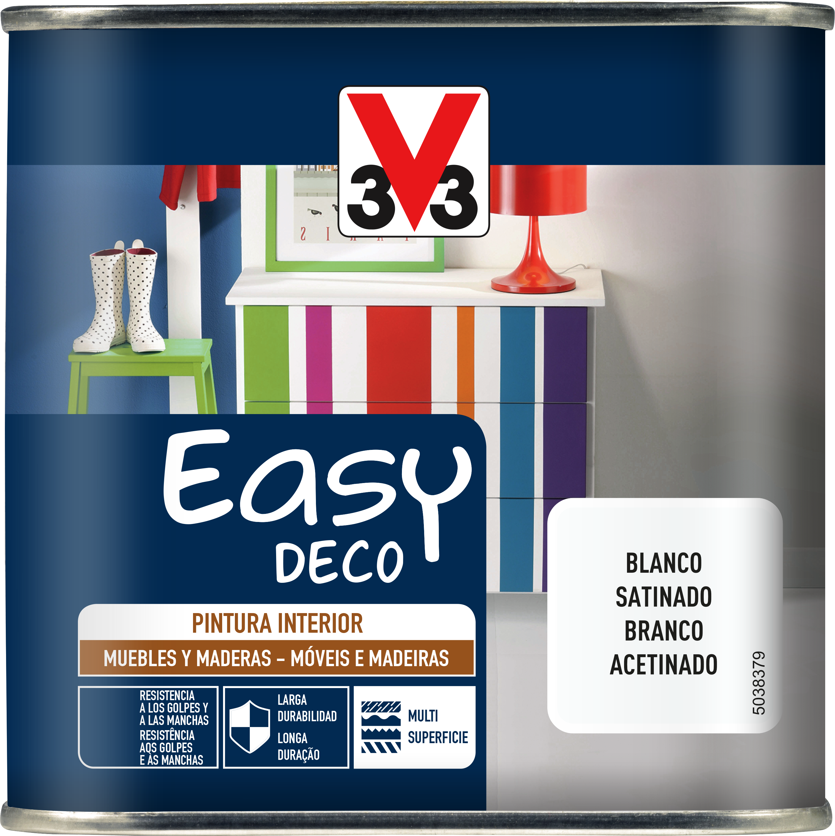 Pintura para muebles Easy Deco V33 en color blanco 500 ml | Leroy Merlin