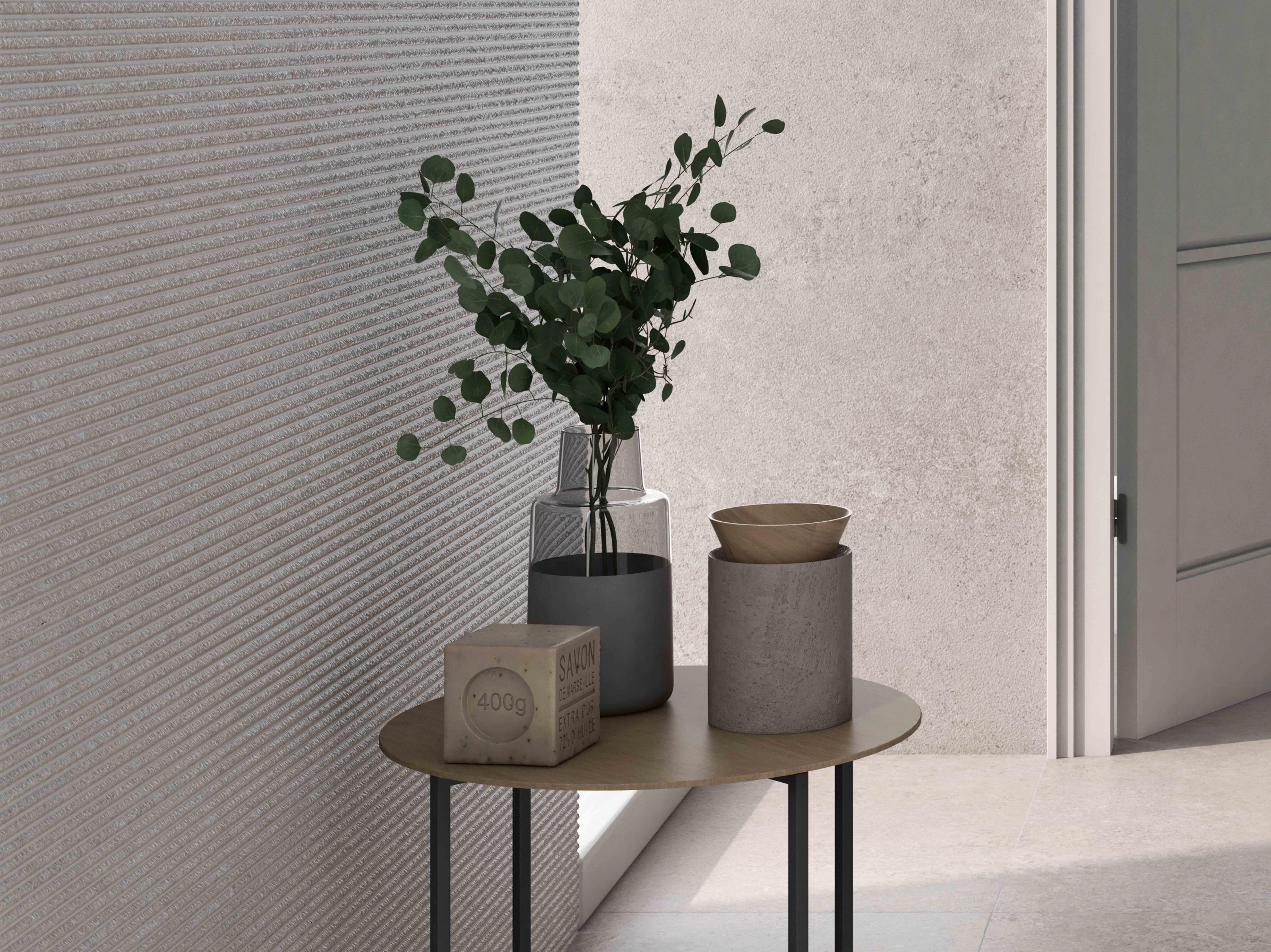 Azulejo cerámico Neutral Cement efecto cemento gris roca 30x90 cm ROCA ...