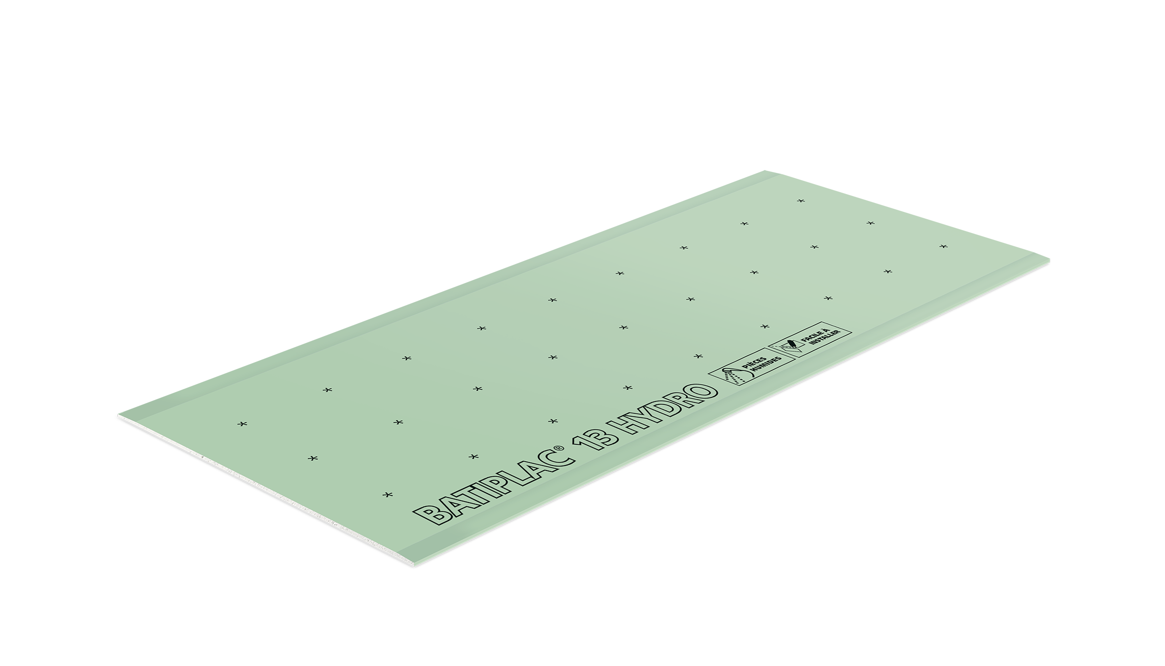Plaque de plâtre BA13 hydrofuge NF 260 x 120 cm BATIPLAC | Leroy Merlin