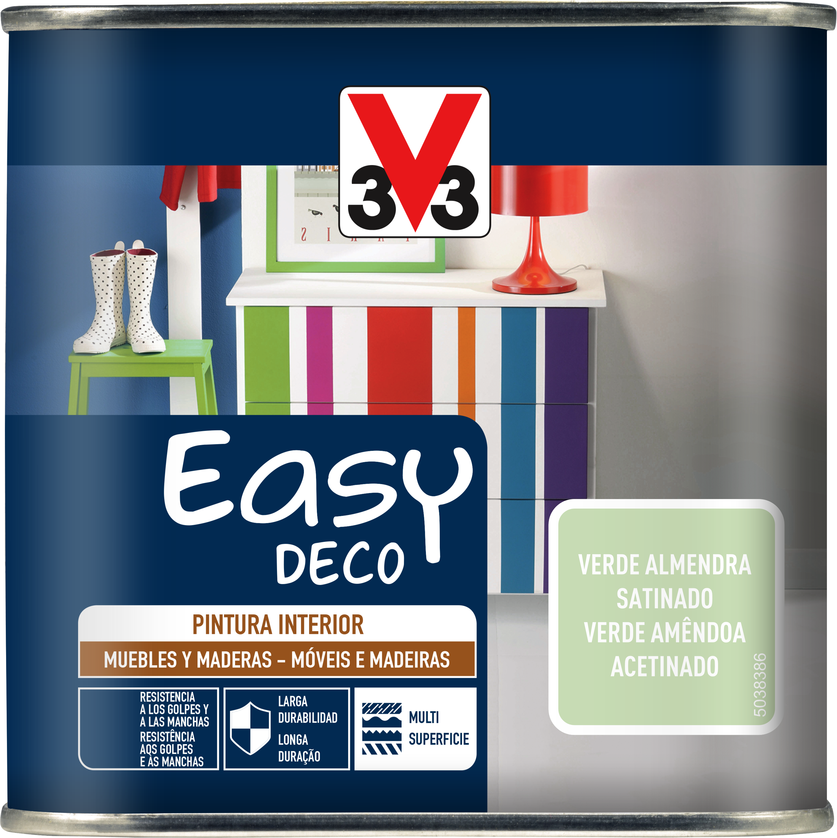 Pintura para muebles Easy Deco V33 en color verde Almendra 500 ml ...