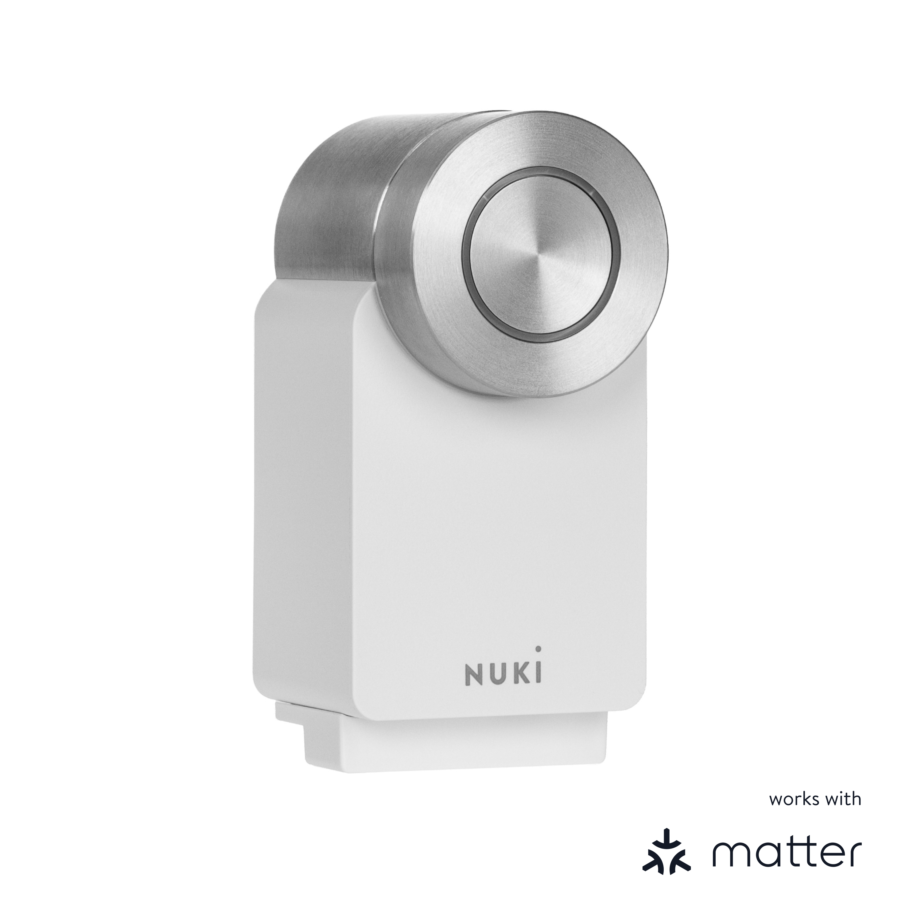 Serrure connectée NUKI Smart Lock Pro V4 blanc | Leroy Merlin