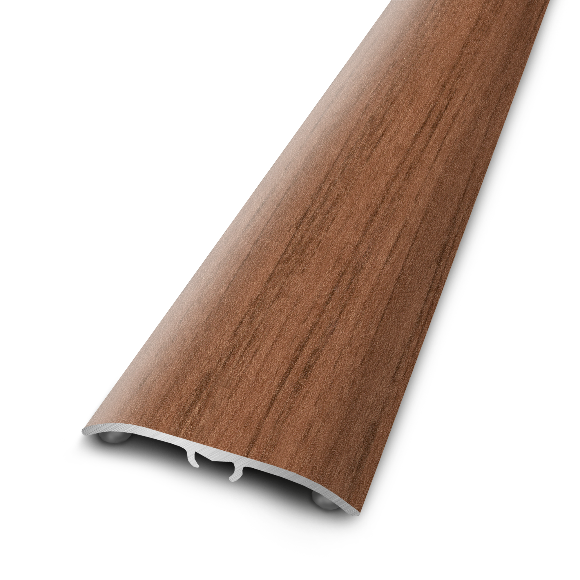 Perfil de acabado 4 en 1 de aluminio color madera oscura 830x37 mm ...