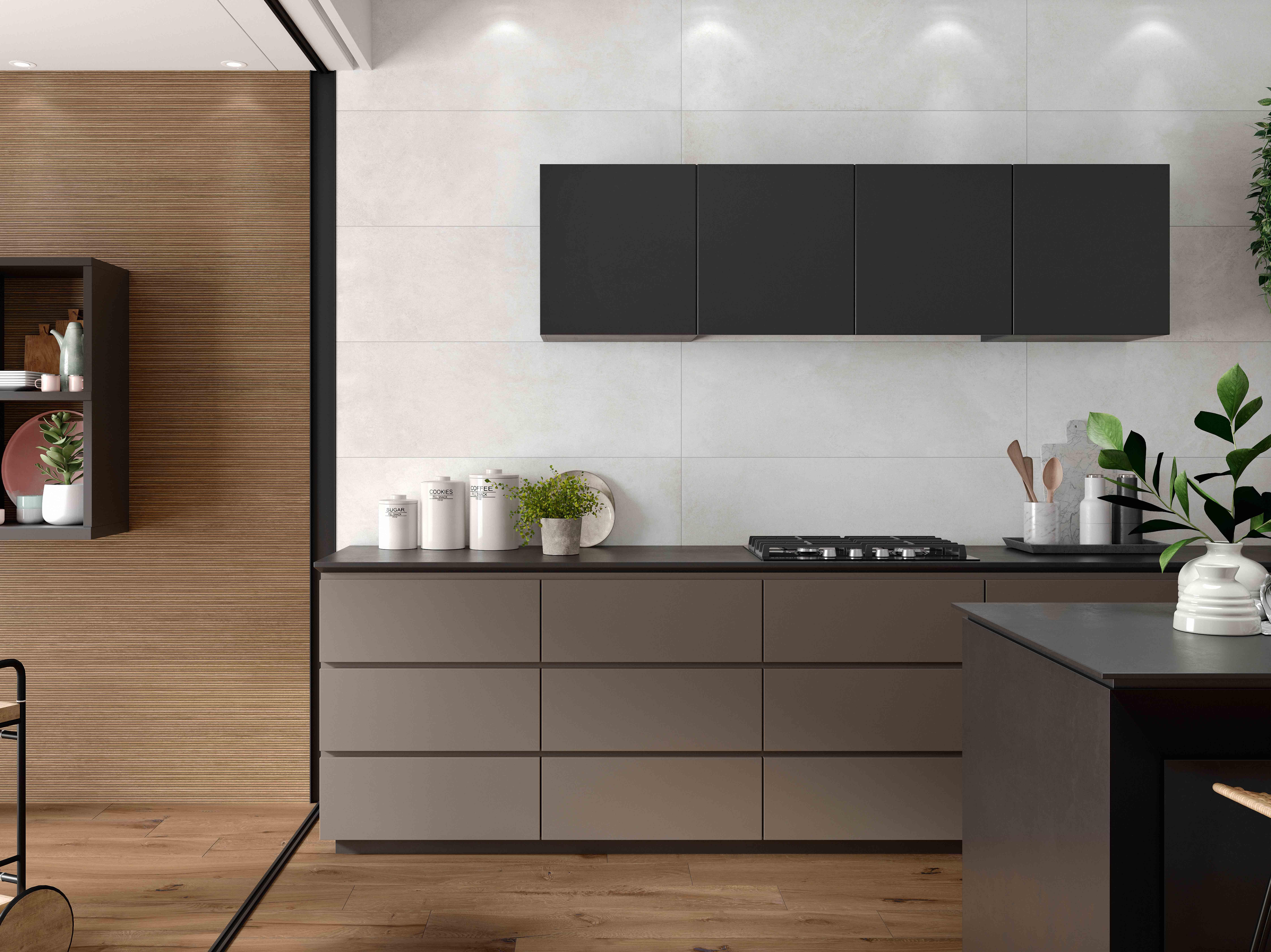 Azulejo cerámico Tailor efecto cemento blanco 40x120 cm C1 ROCA TILES ...