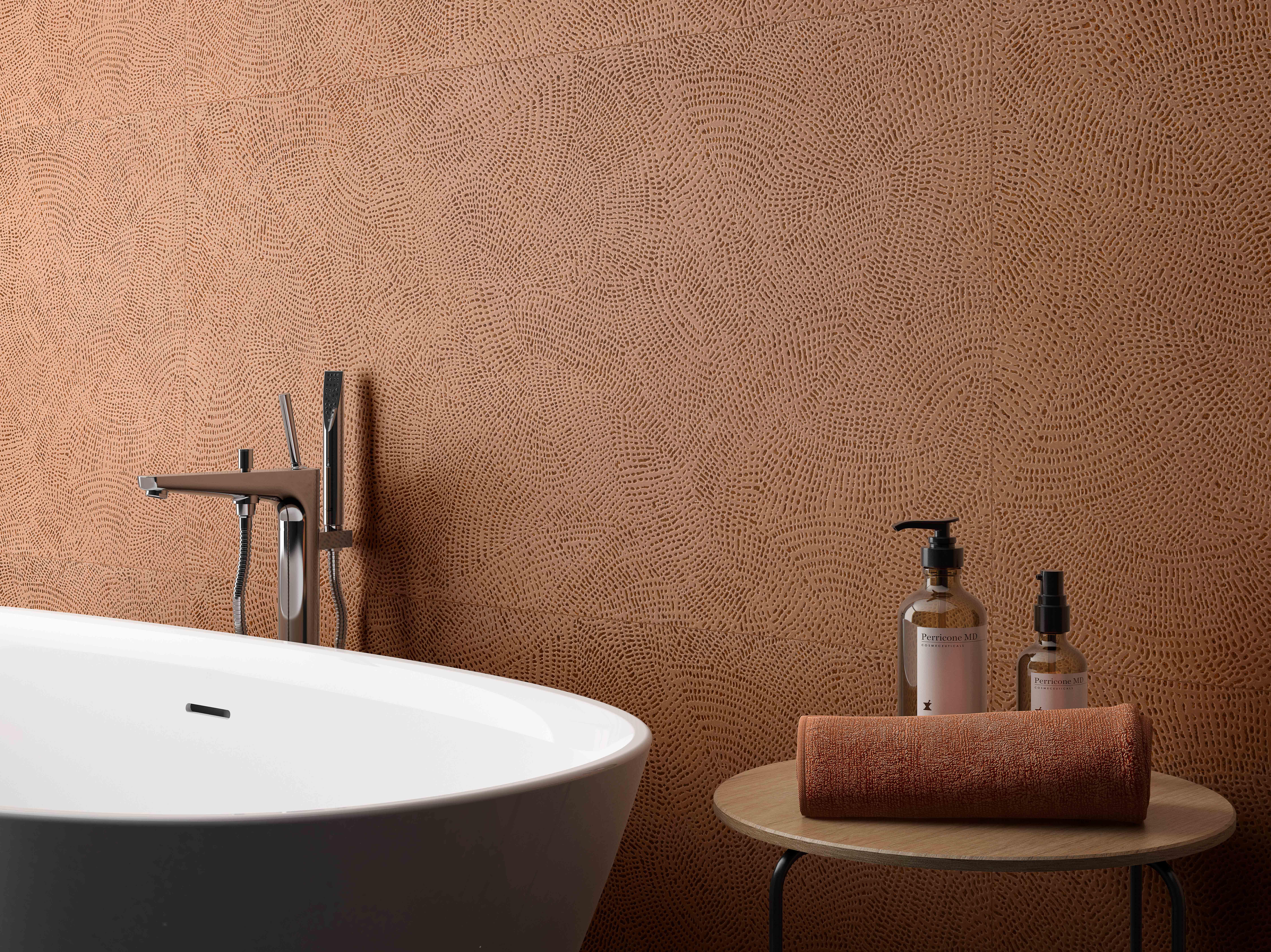 Azulejo porcelánico Fez efecto piedra, terracota 60x120 cm ROCA TILES ...