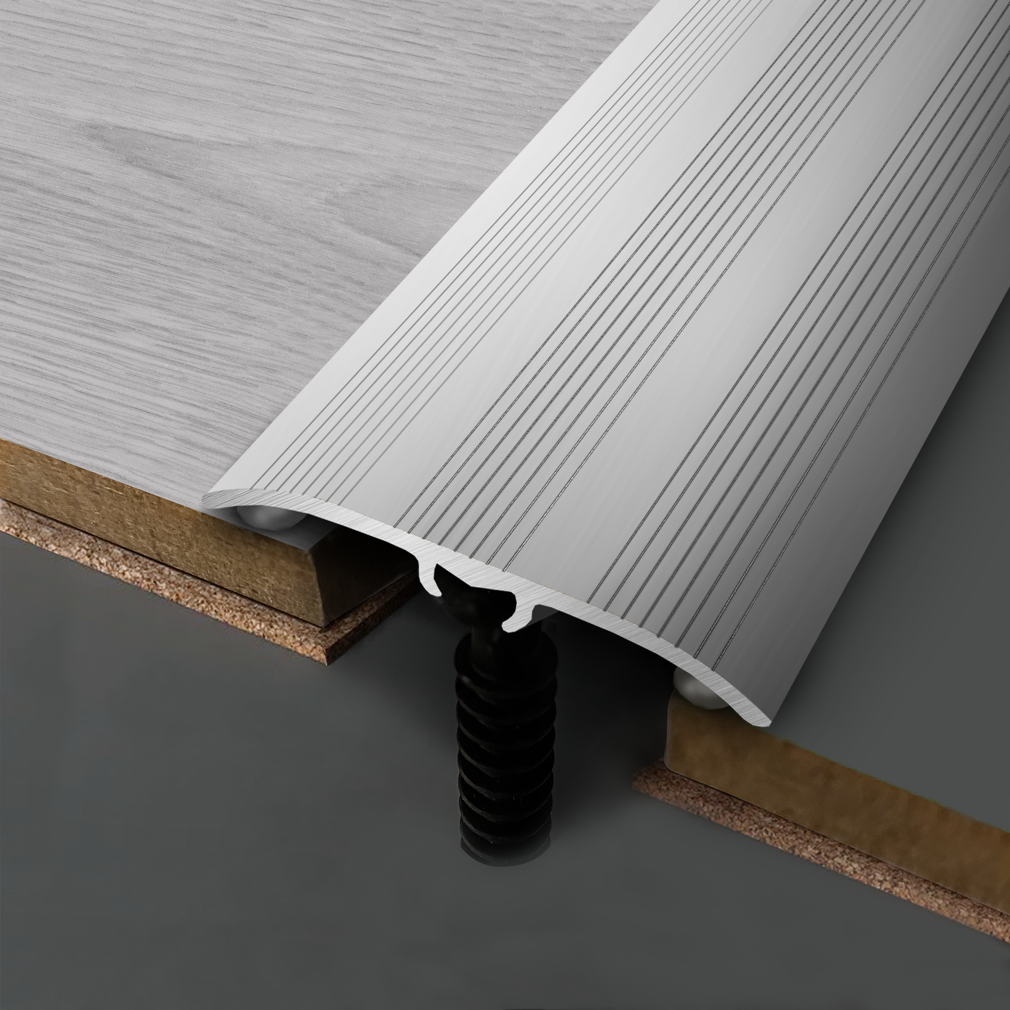 Perfil de umbral 4 en 1 de aluminio mate Ranur 830x47mm ARTENS | Leroy ...