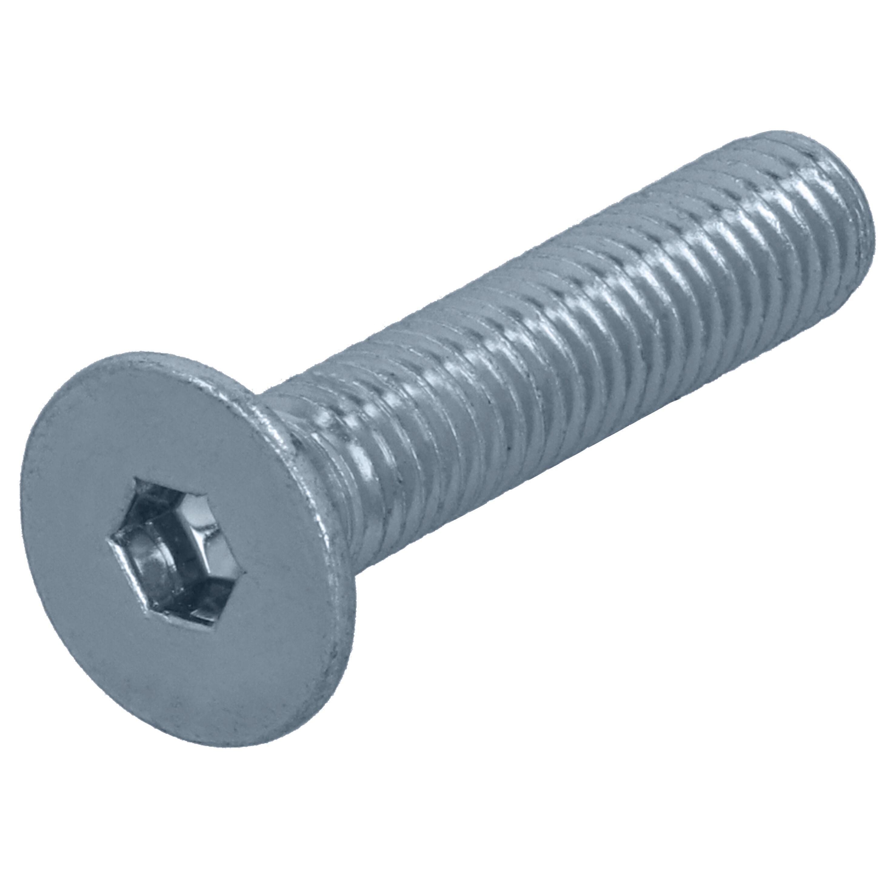 Vite con filettatura metrica testa piatta in acciaio zincato M8X40 mm ...