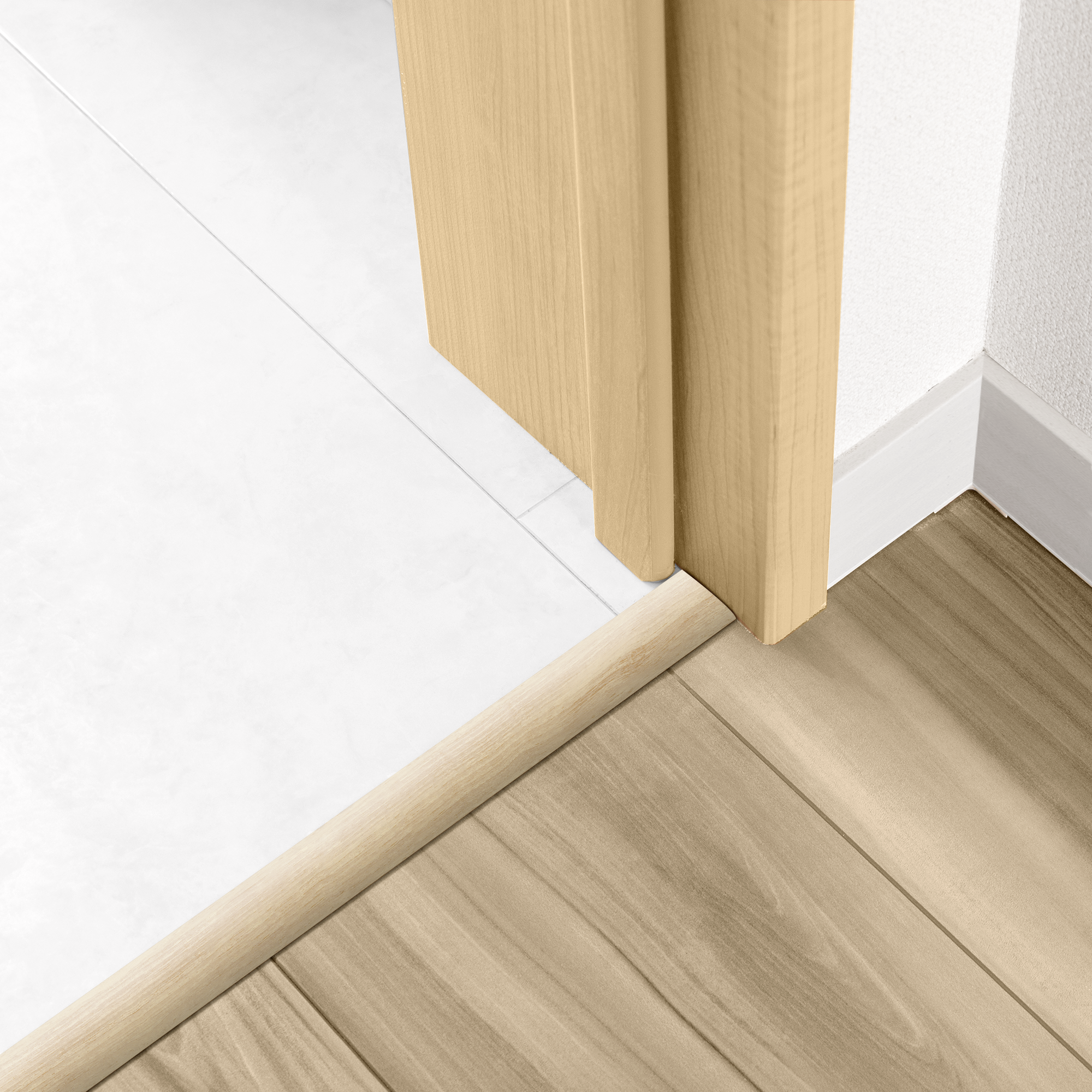 Perfil de umbral 4 en 1 de aluminio color madera foligno 830x37 mm ...