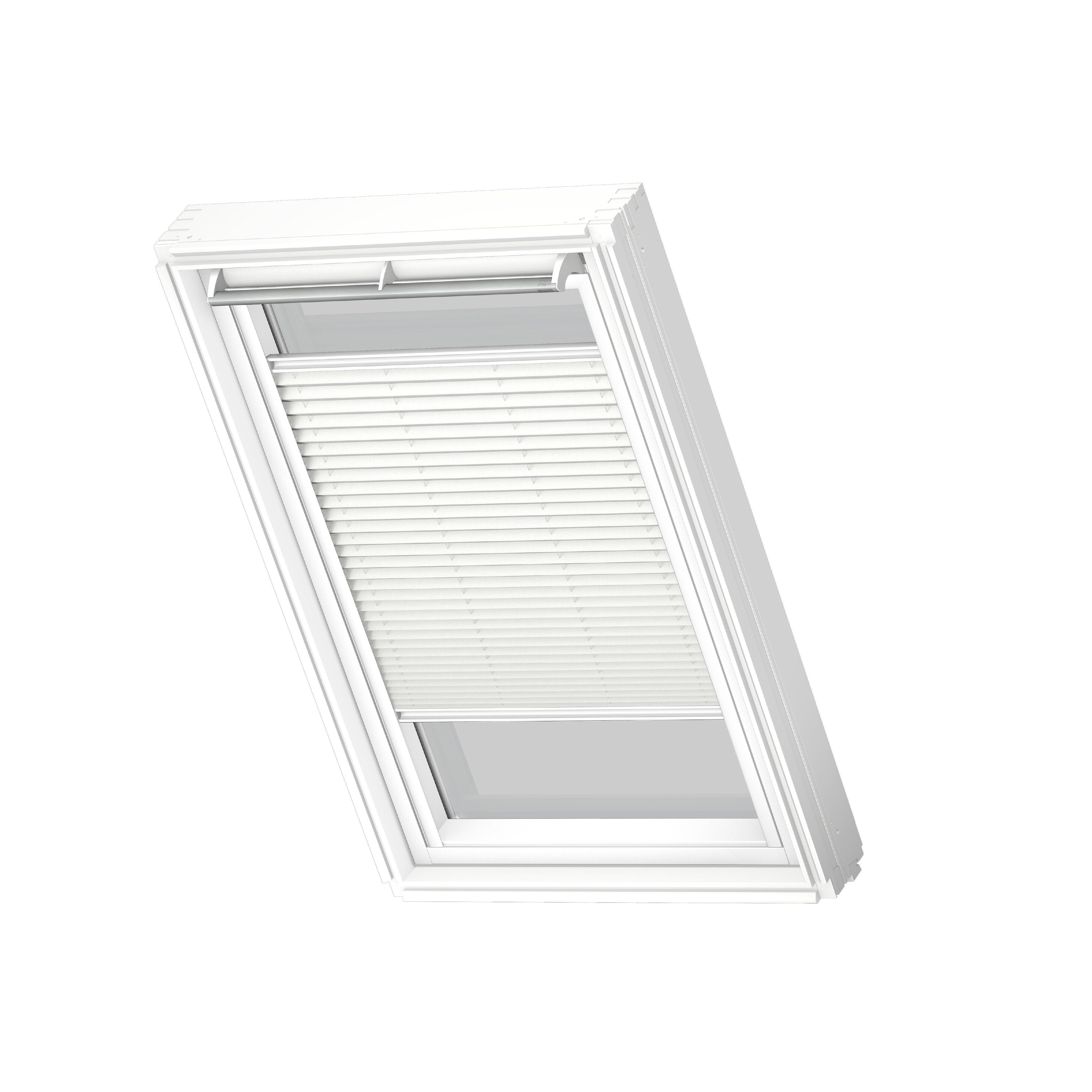 Store fenêtre de toit VELUX plissé blanc FHL SK08 cadre Blanc | Leroy ...
